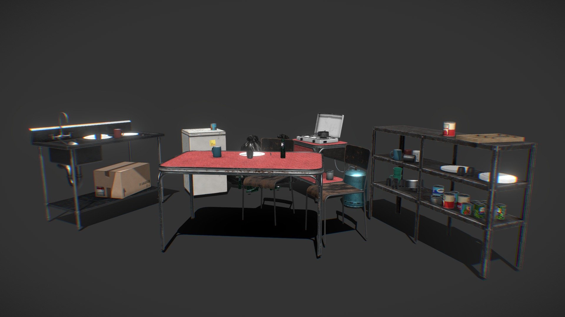 Kitchen Props - Buy Royalty Free 3D model by PlagnolAdrian [f649e94 ...