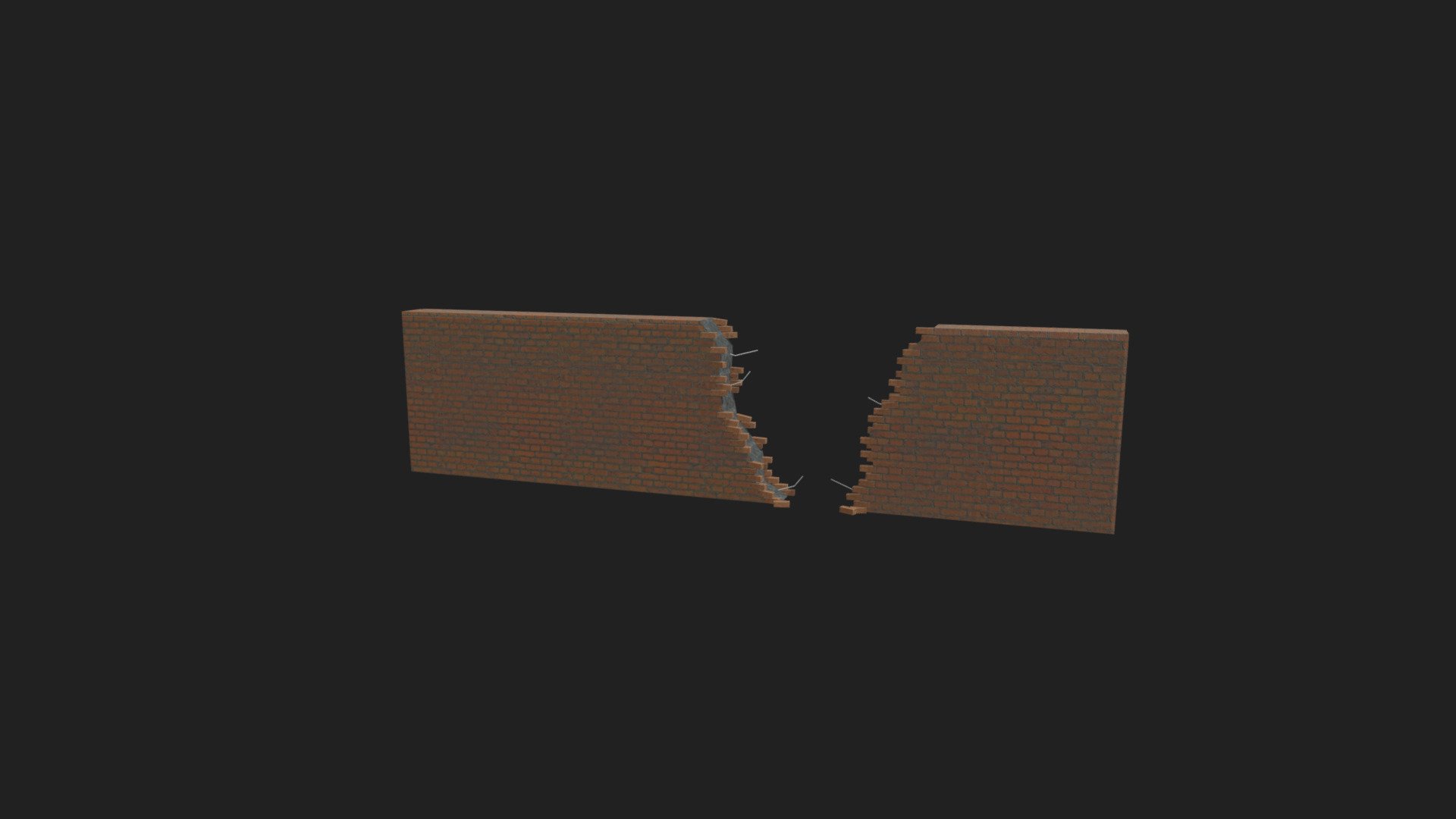 DestroyedWall_1 - 3D model by SparkyPantsMcGee [f64a72e] - Sketchfab