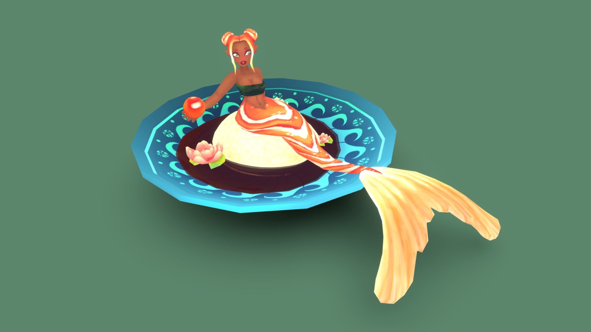 Sushi Mermaid - 3D model by CourtneyFayM (@CourtneyFairytaleArt ...
