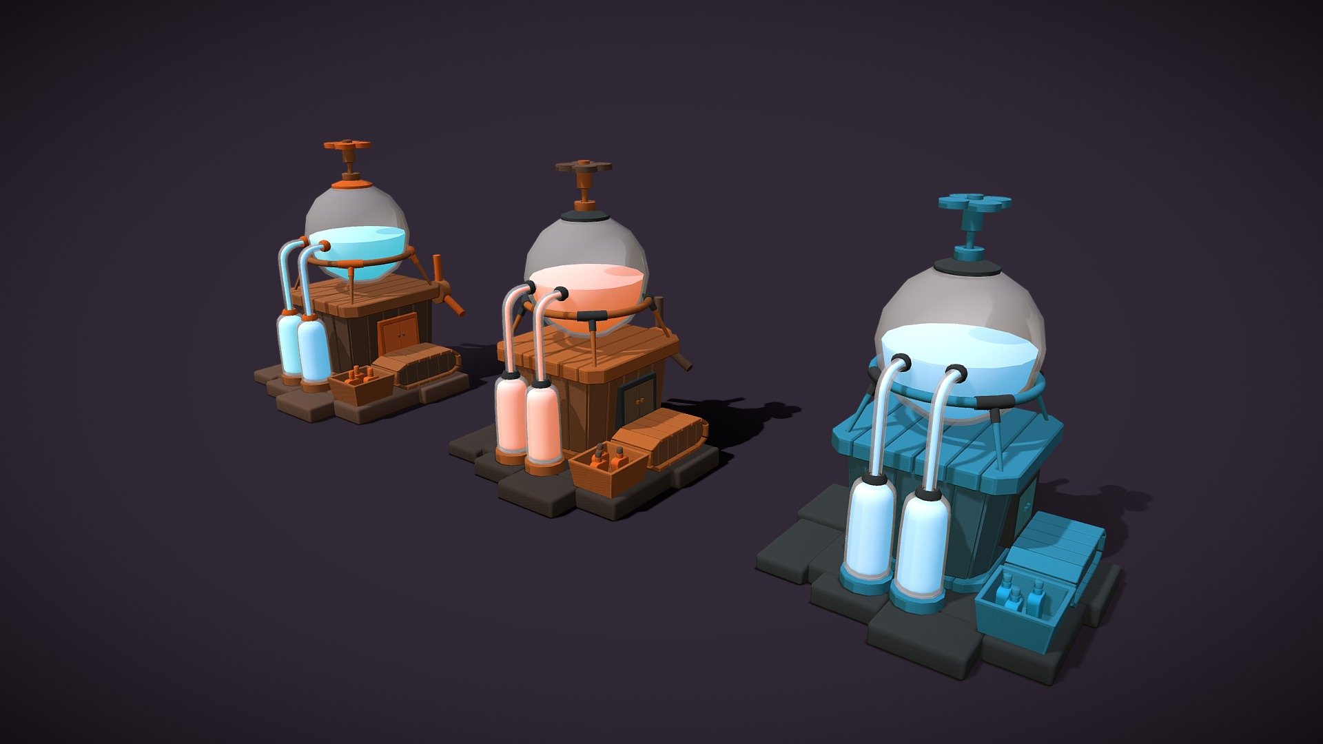 Colored draft factory building - Download Free 3D model by scrawach ...