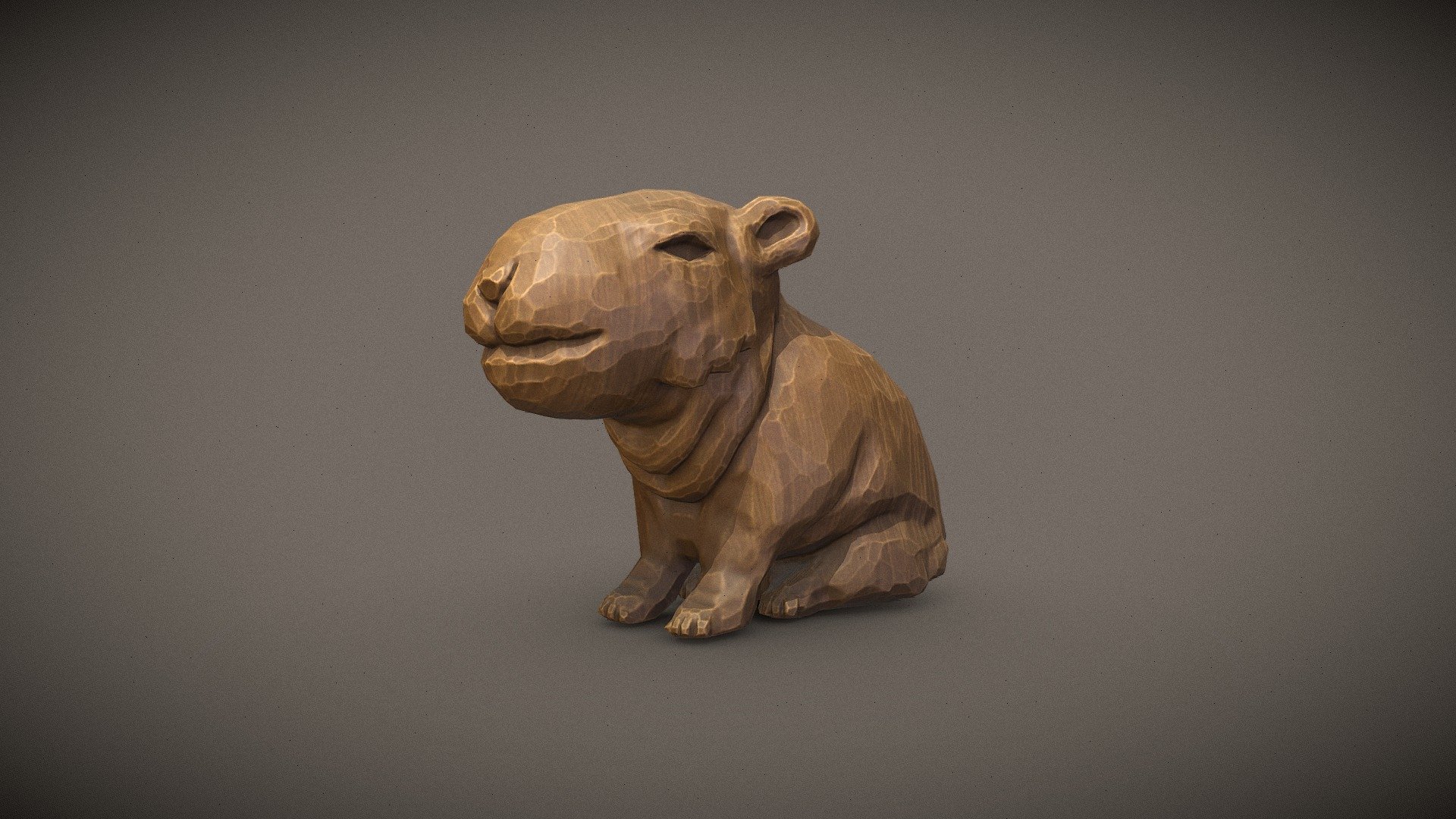 Wooden Capybara Statue - 3D model by joeyboy58 [f65347b] - Sketchfab