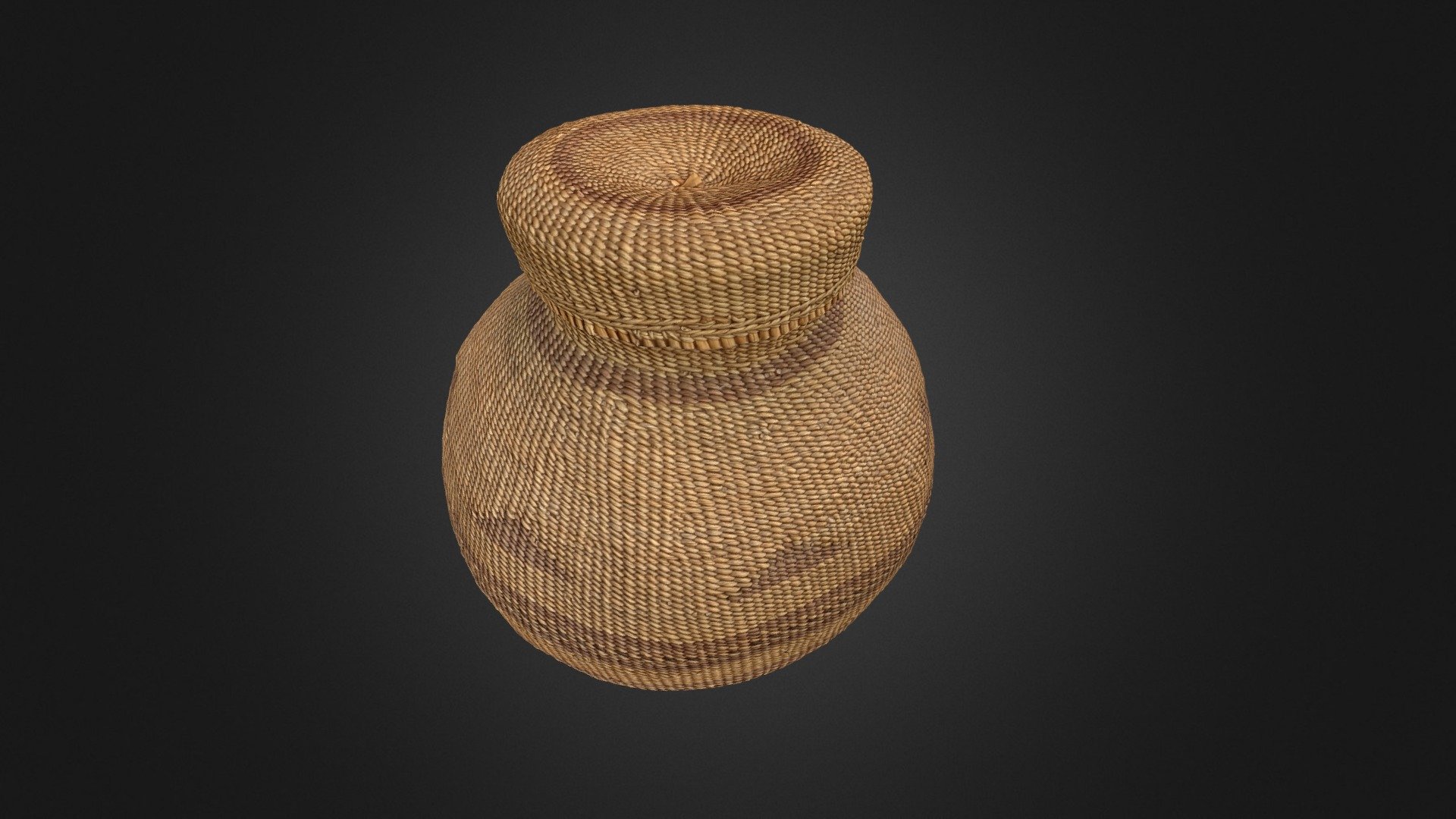 Native American Small Basket with Top (edited) - 3D model by PTinSC ...