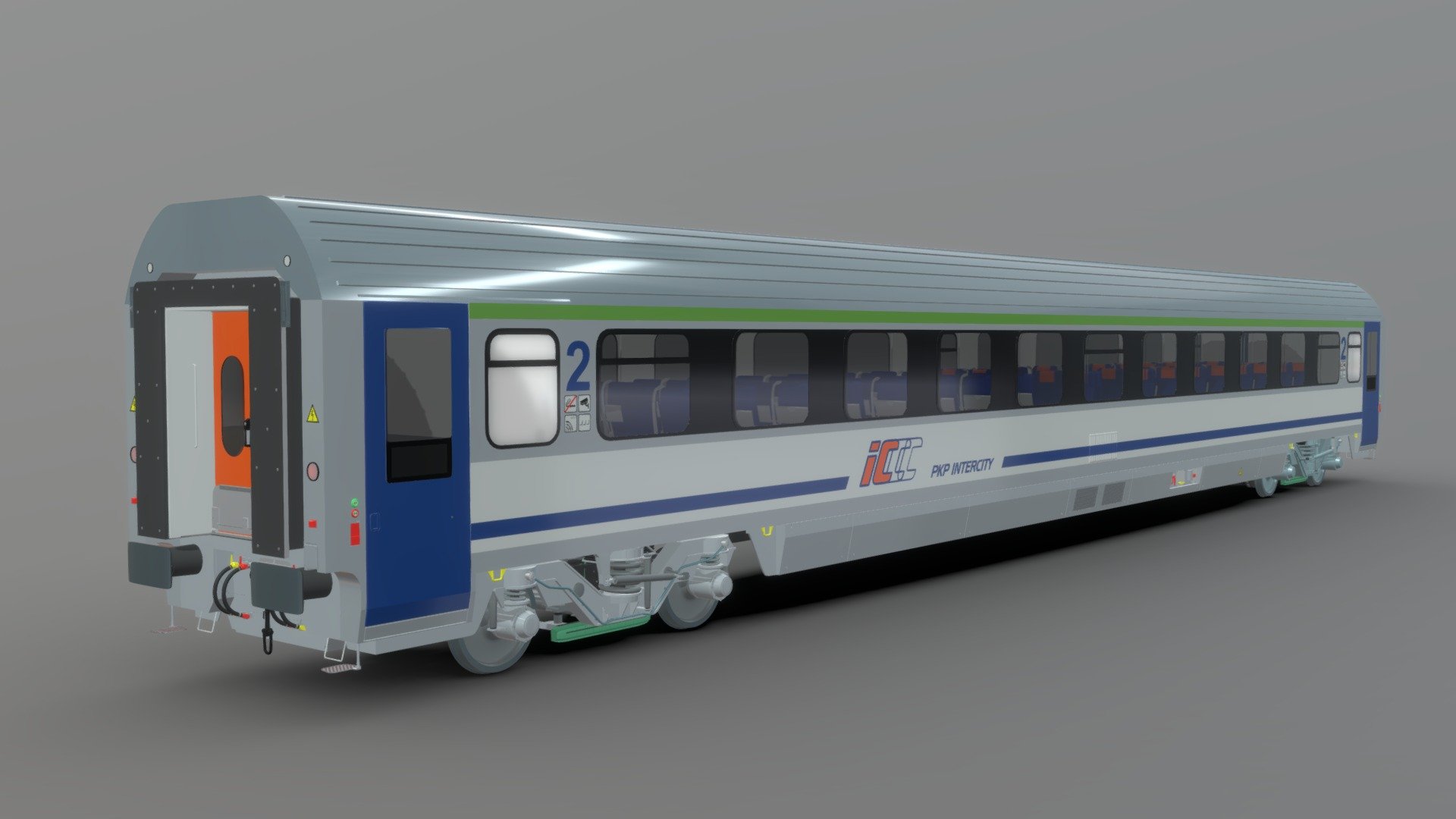 Modern Passenger Railroad Car - 3D model by Voynaroveech [f65585a ...