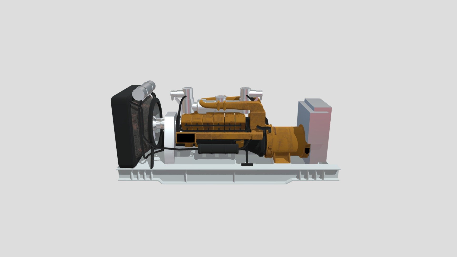 Diesel Generator - 3D model by chrislaimtbc [f658672] - Sketchfab
