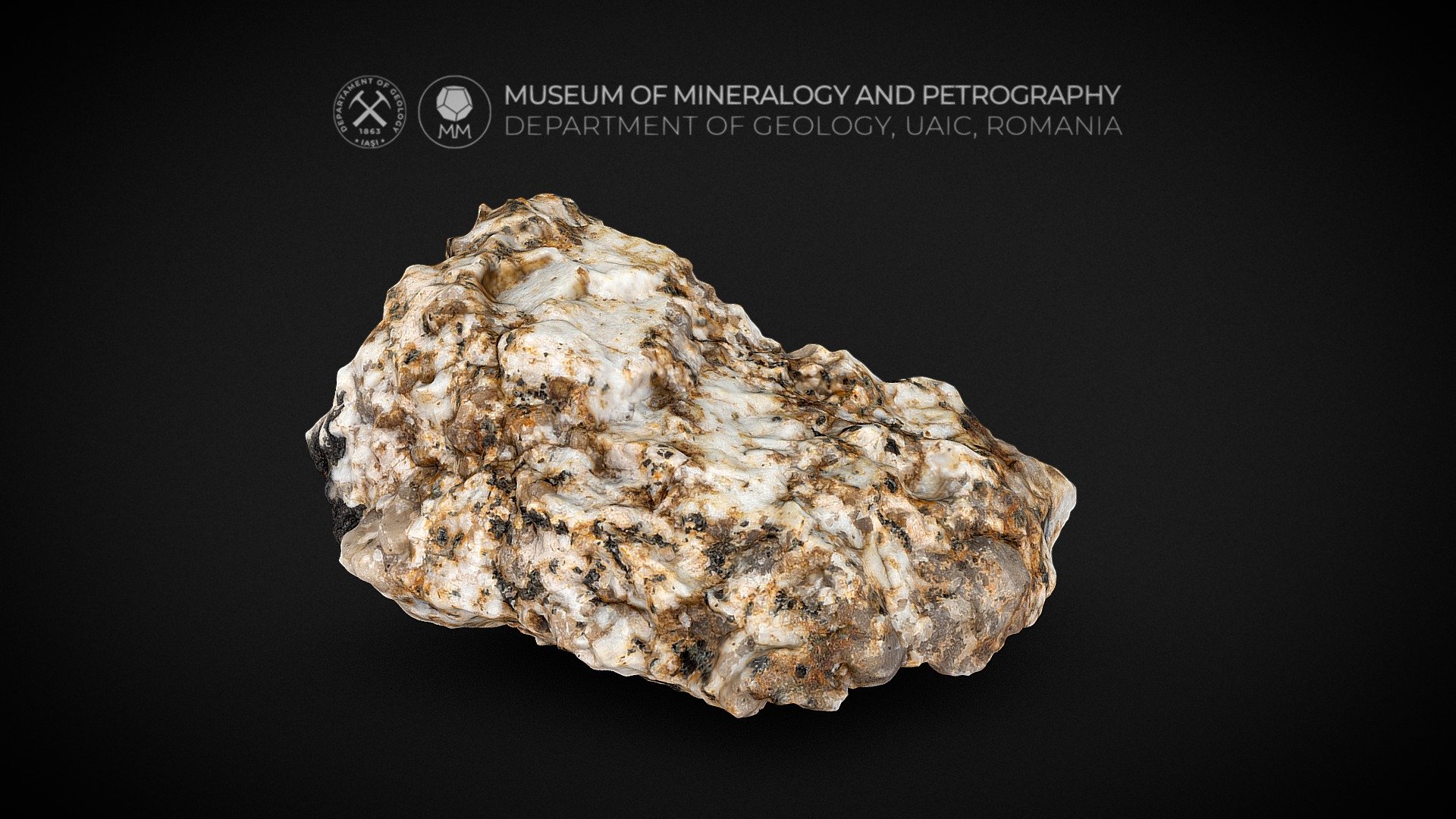 Granite with Tourmaline (igneous rock) - 3D model by Museum of ...