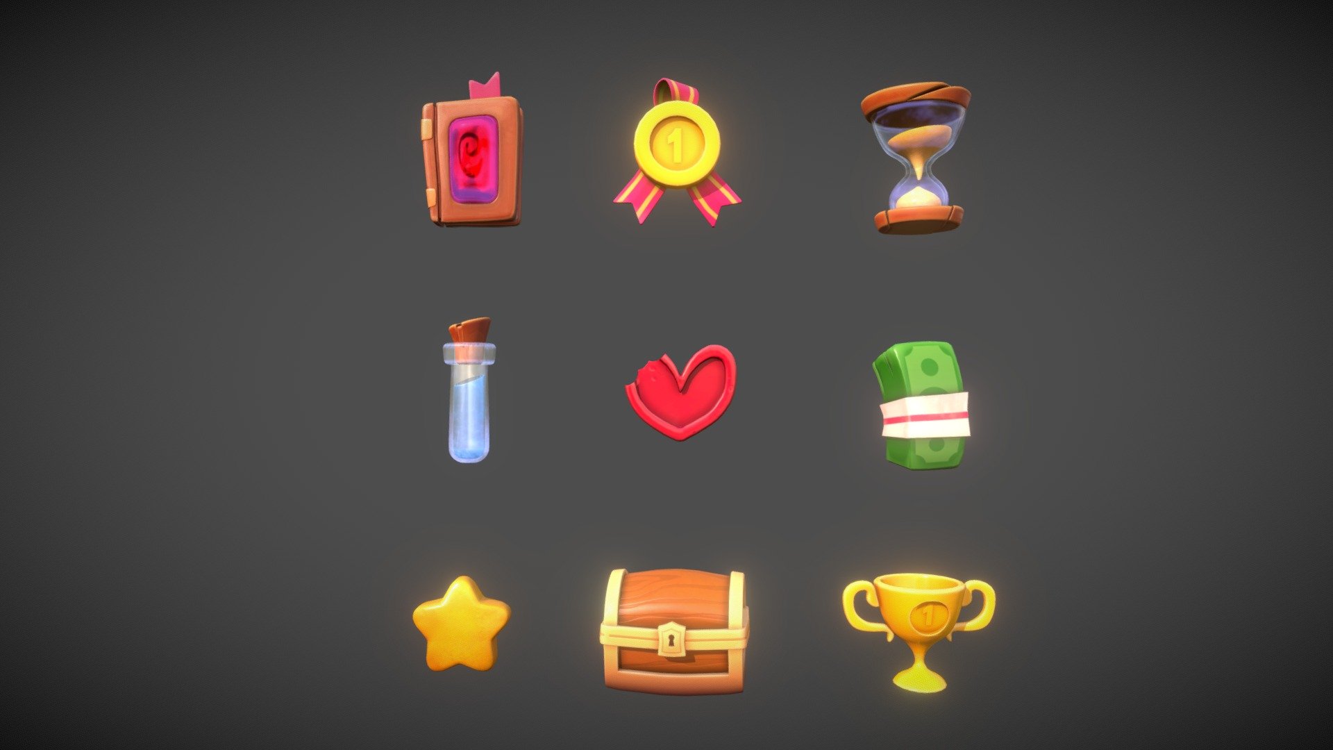 3D Icons - 3D model by tal8alex [f661486] - Sketchfab