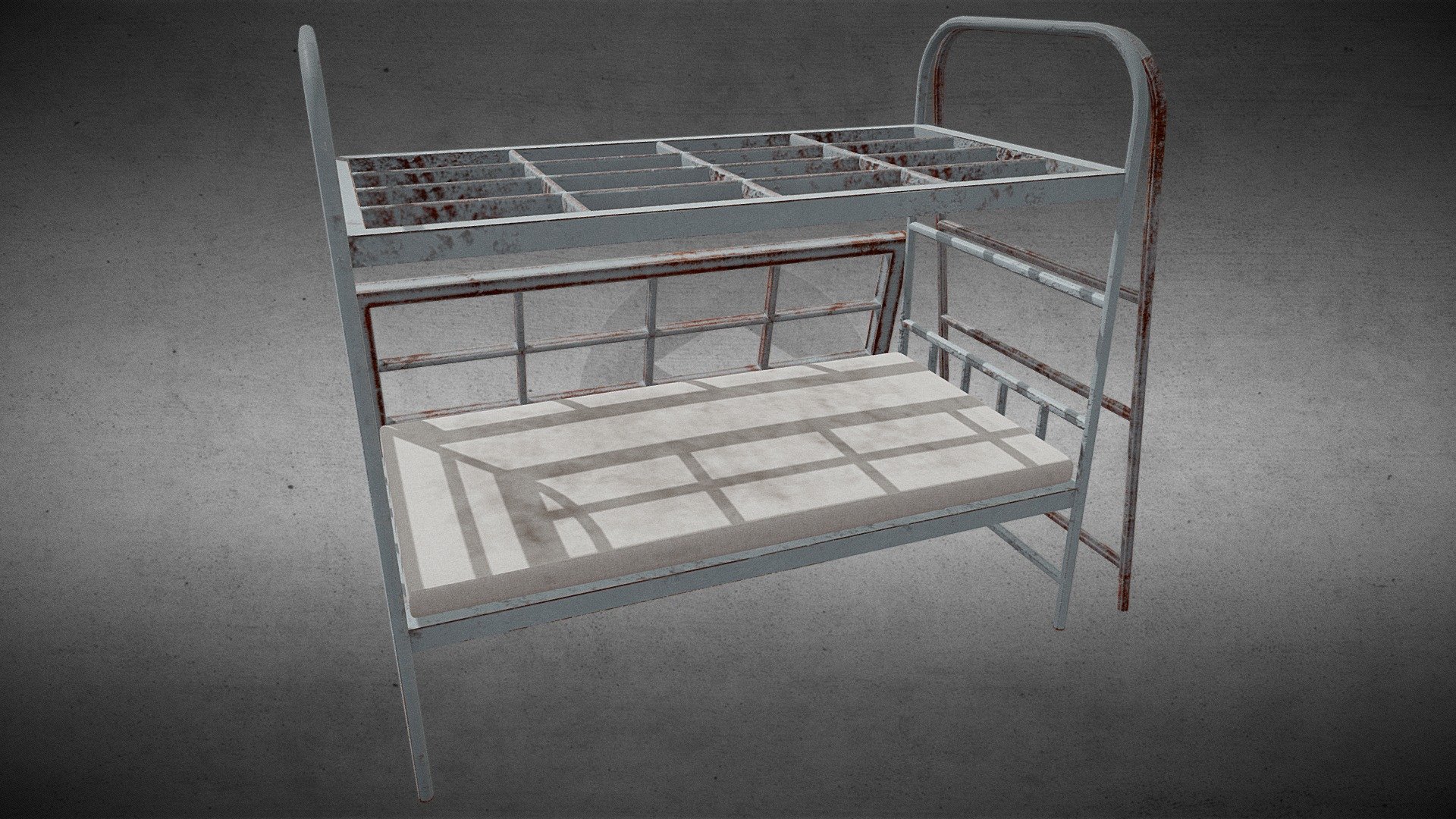 Metal Bunk Bed Frame w. Flat Bed - 3D model by faliqfauzan [f661e8b ...