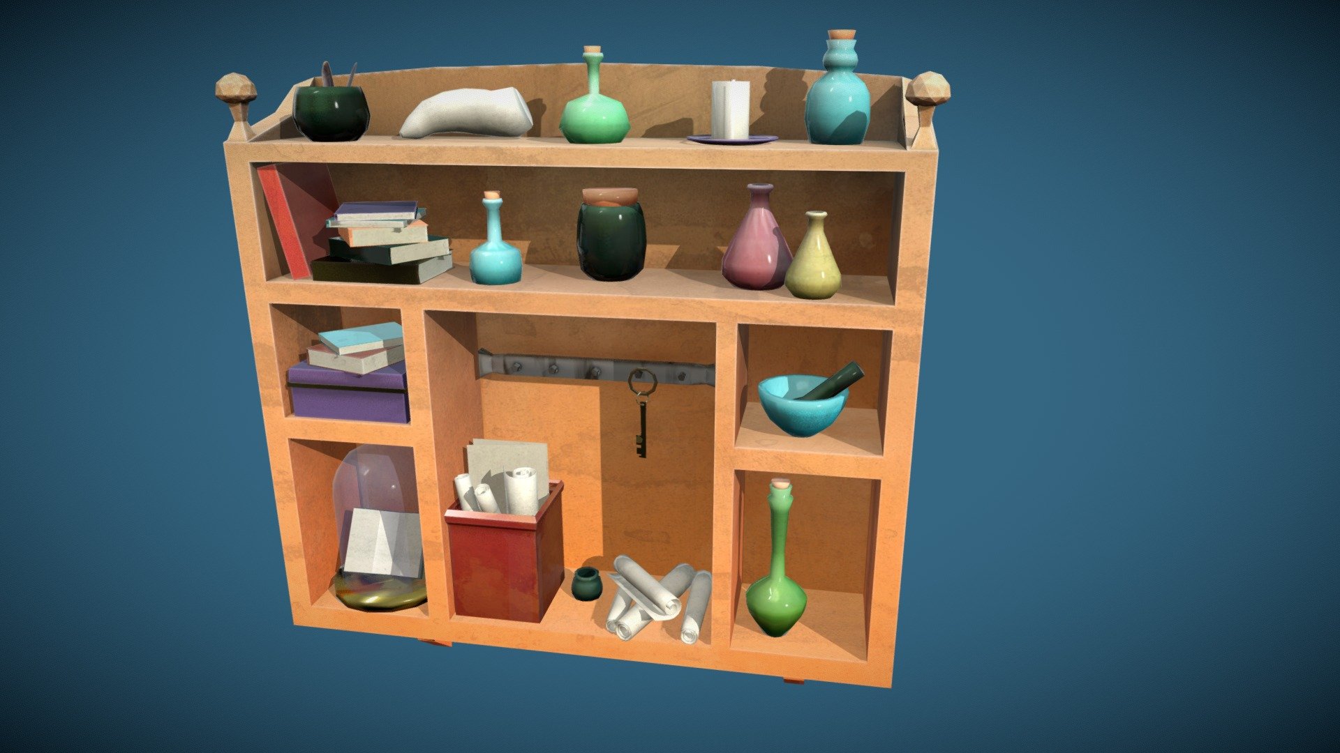 Low-poly shelf - Buy Royalty Free 3D model by GattalupaGames [f665029 ...