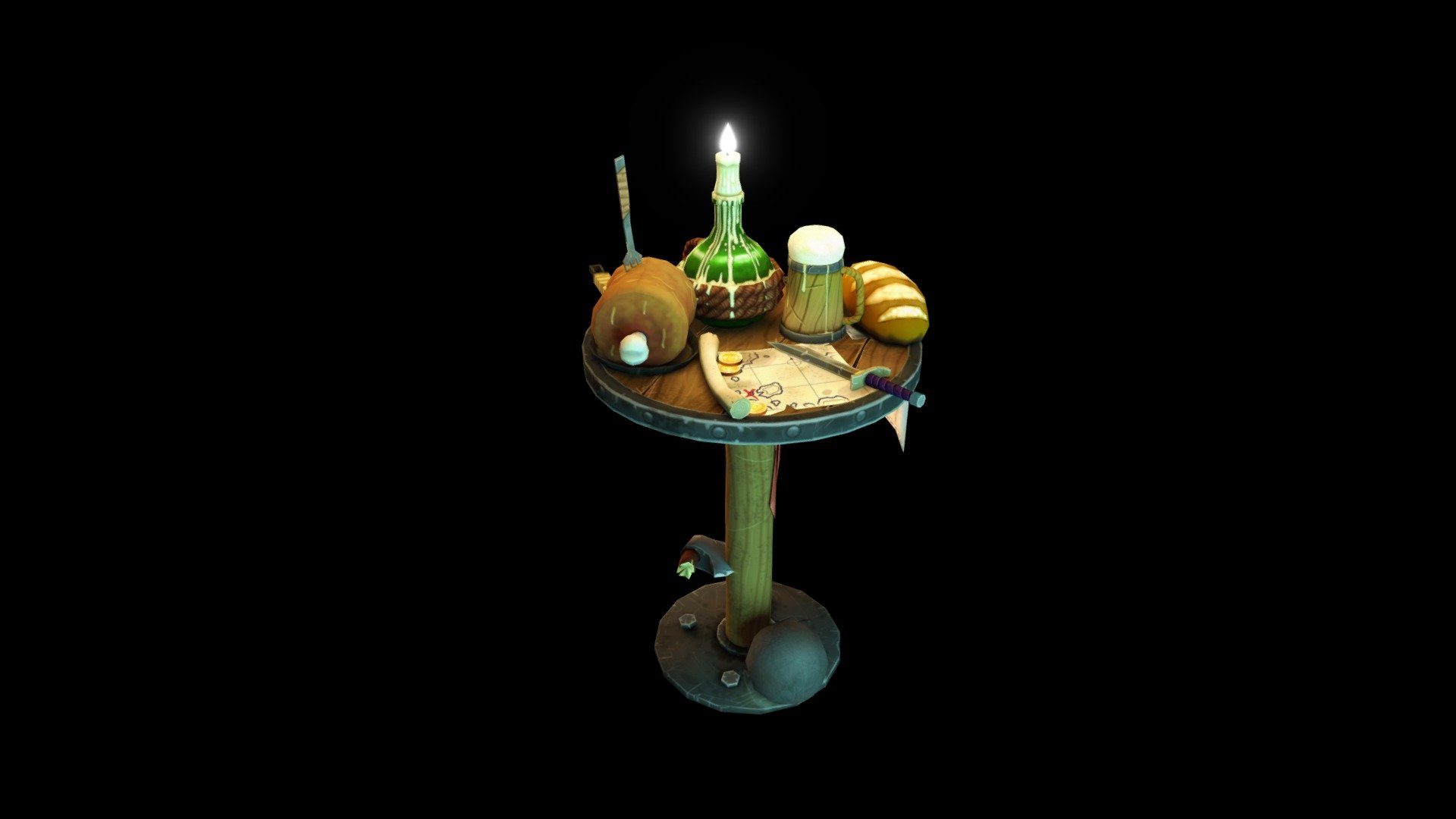 Pirate Table - 3D model by Simon Geisor (@simonG) [f665d27] - Sketchfab