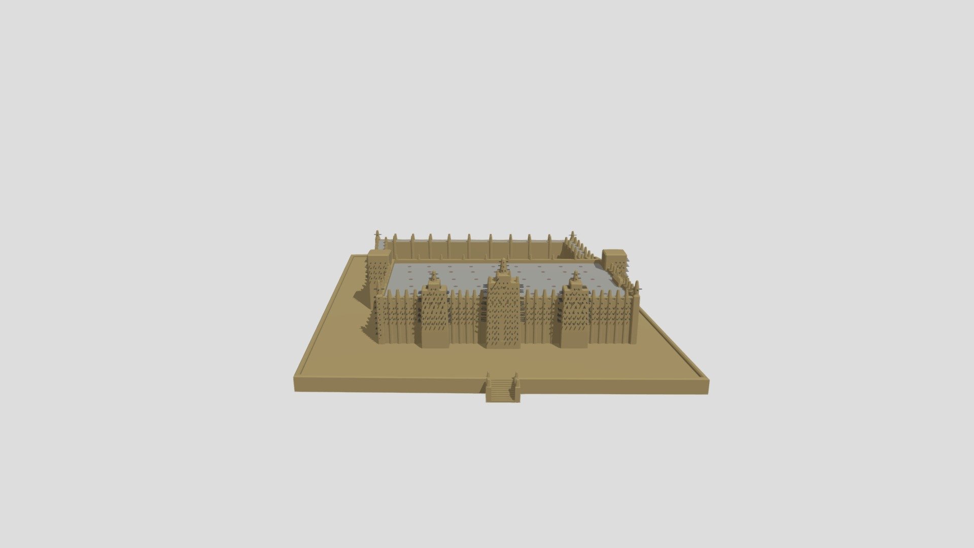 Mosque of Djenne - 3D model by meigangwen [f666999] - Sketchfab