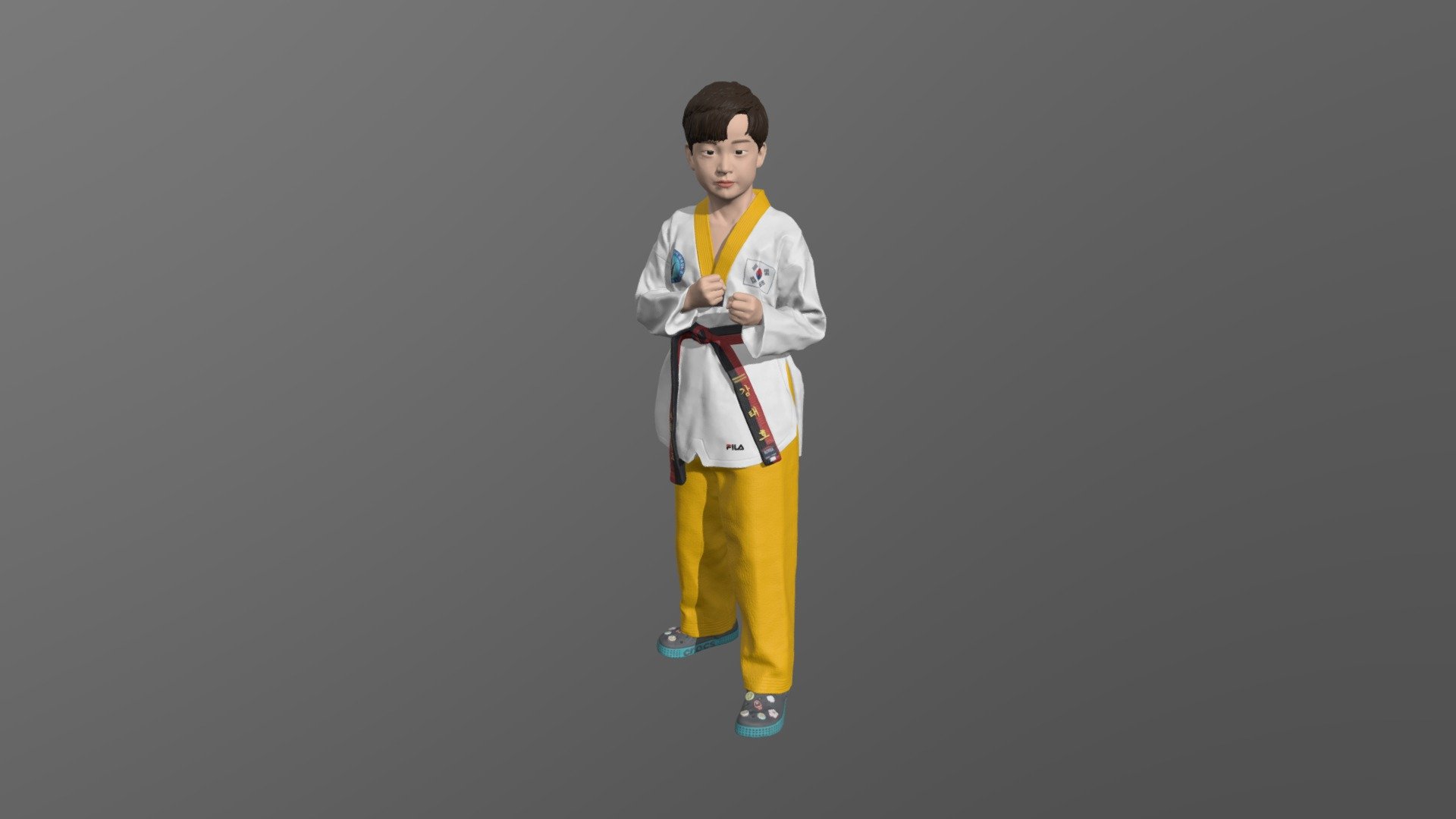 태권도 소년 Taekwondo boy - 3D model by k01074061452 [f66a9d5] - Sketchfab