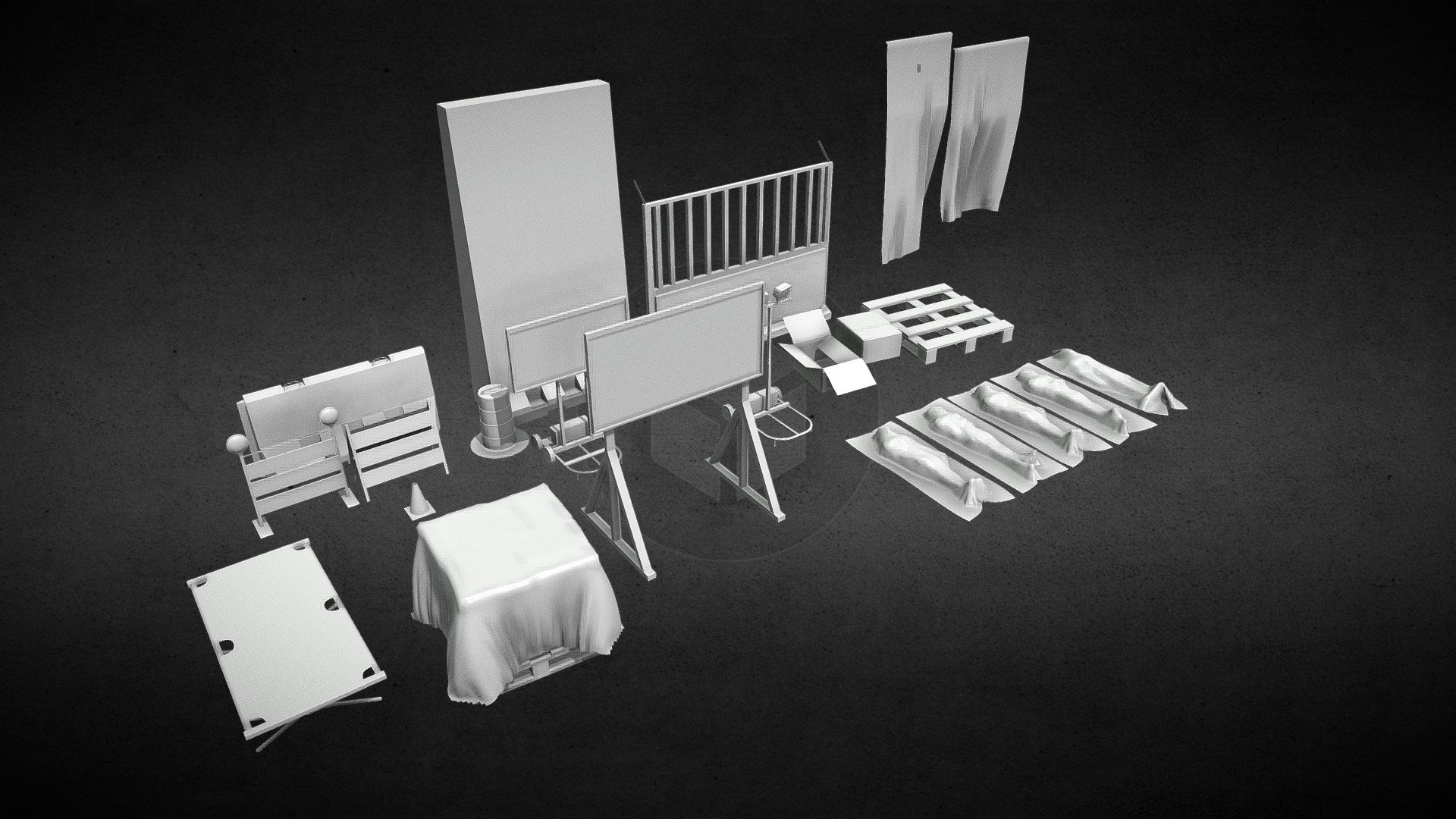 Quarantine Zone Props [WIP] - 3D model by Juan Manuel Fernandez ...