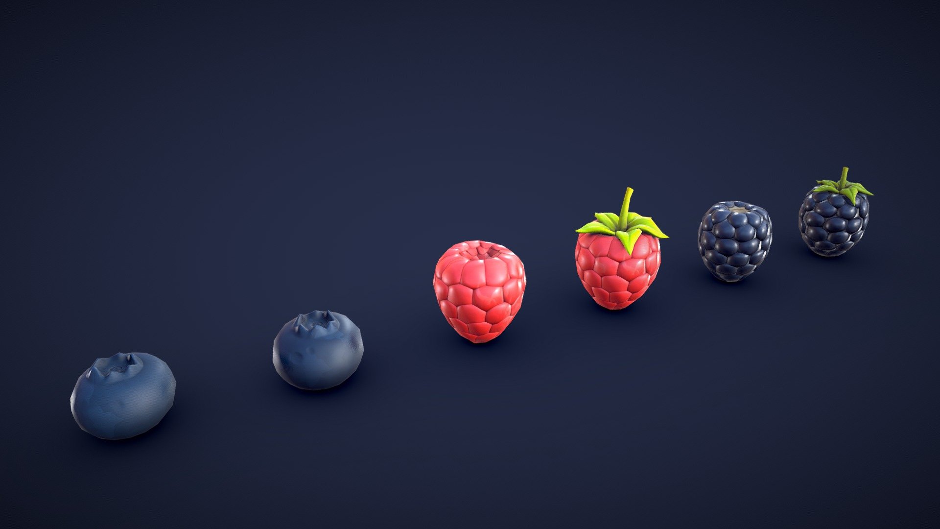 Stylized Berries - Low Poly - Buy Royalty Free 3D model by LarkArt ...