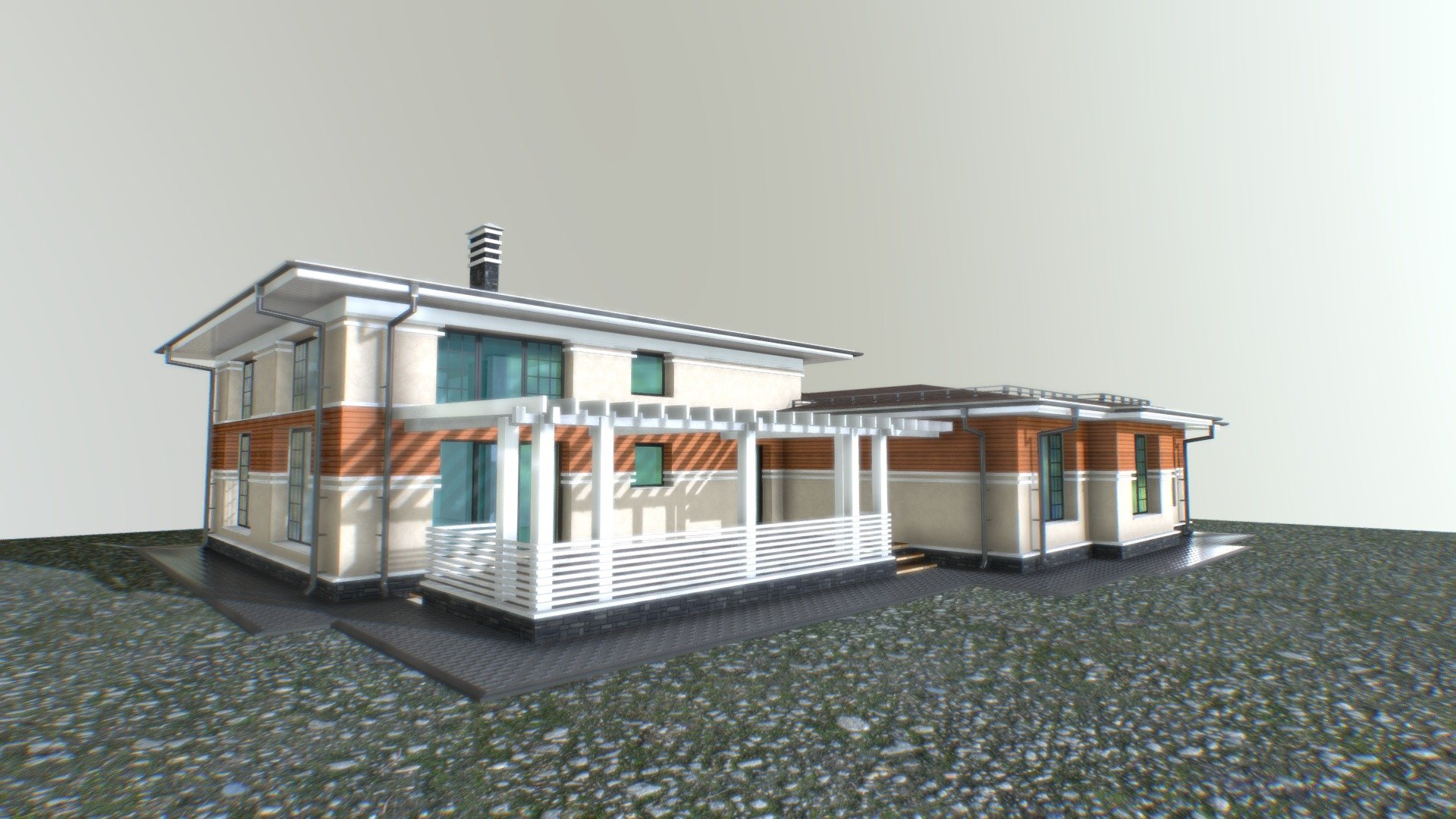 Big 1 Floor House 03 2021 - Buy Royalty Free 3D model by VRA ...