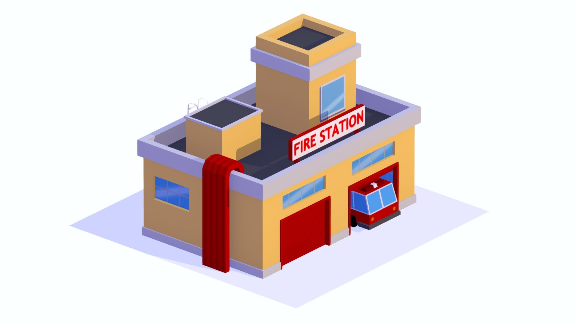 Fire Station - 3D model by quasarus [f6722e6] - Sketchfab