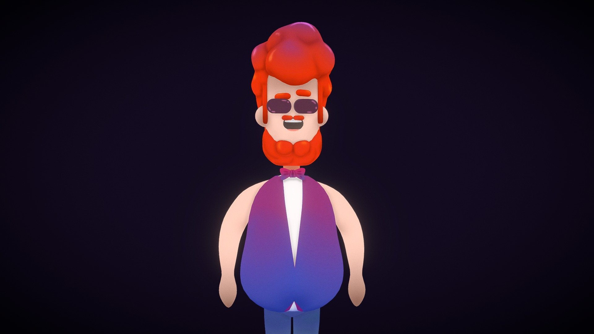 Redhead happy man. - 3D model by wcarballo [f674bf2] - Sketchfab