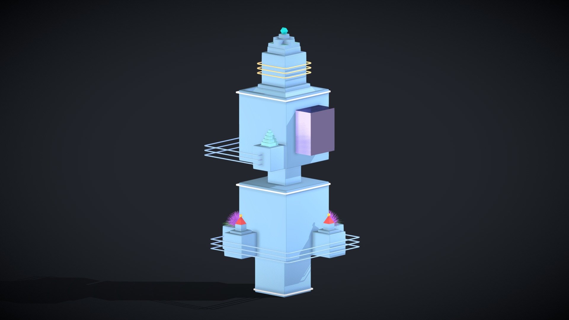 Cube Tower - 3D model by Pinnacle CG Arts (@pinnaclecgarts) [f676de1 ...