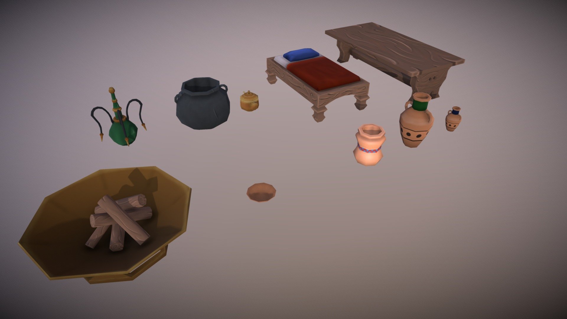 Desert Village Props - Download Free 3D model by Lucas Philippe ...
