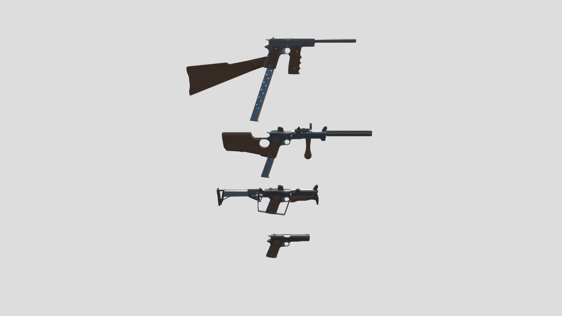 M1911 Custom Gunsmith Low Poly - Buy Royalty Free 3D model by ...