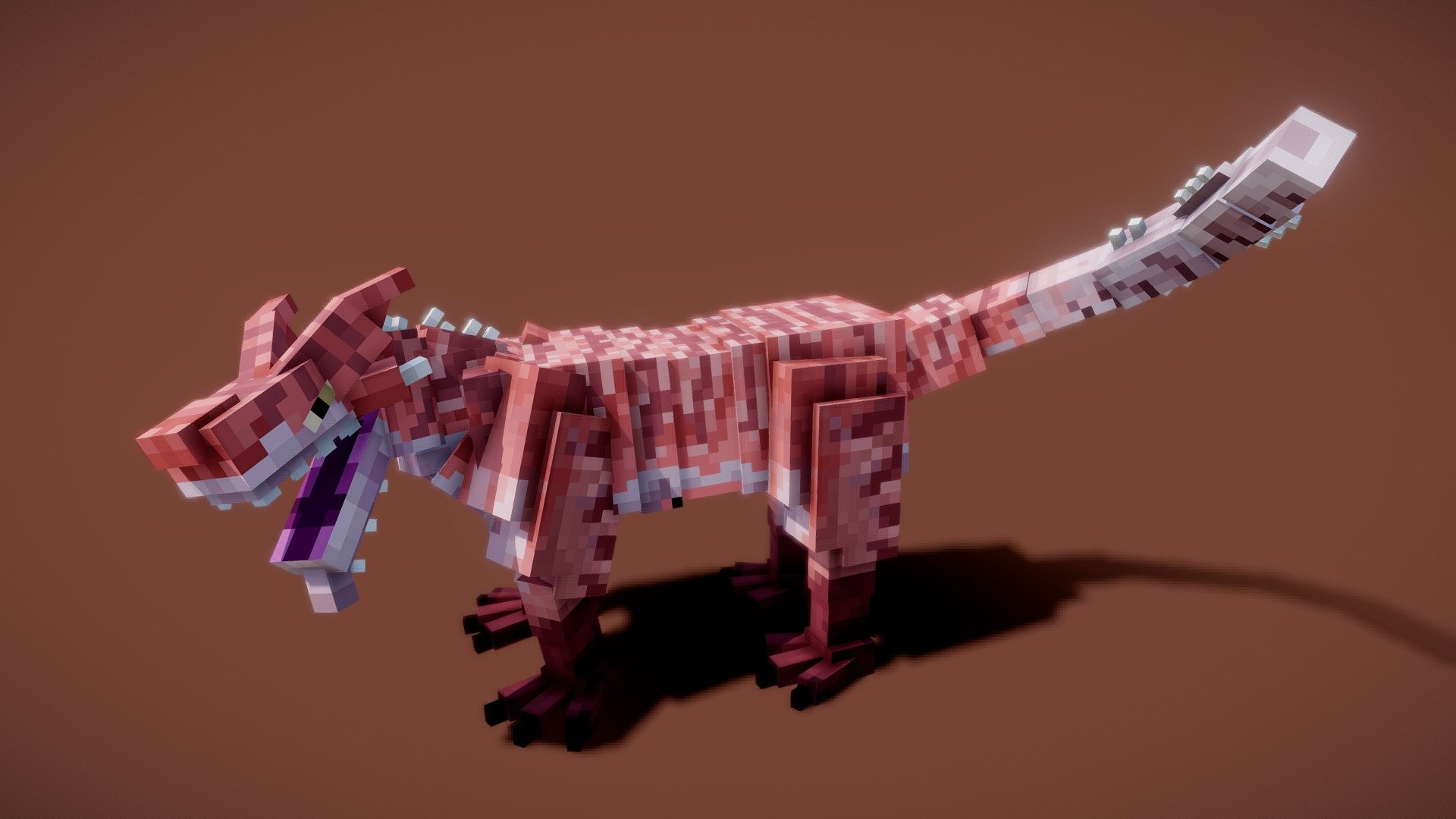 Minecraft dinosaur Panthavenator - 3D model by Artbor [f6808fb] - Sketchfab