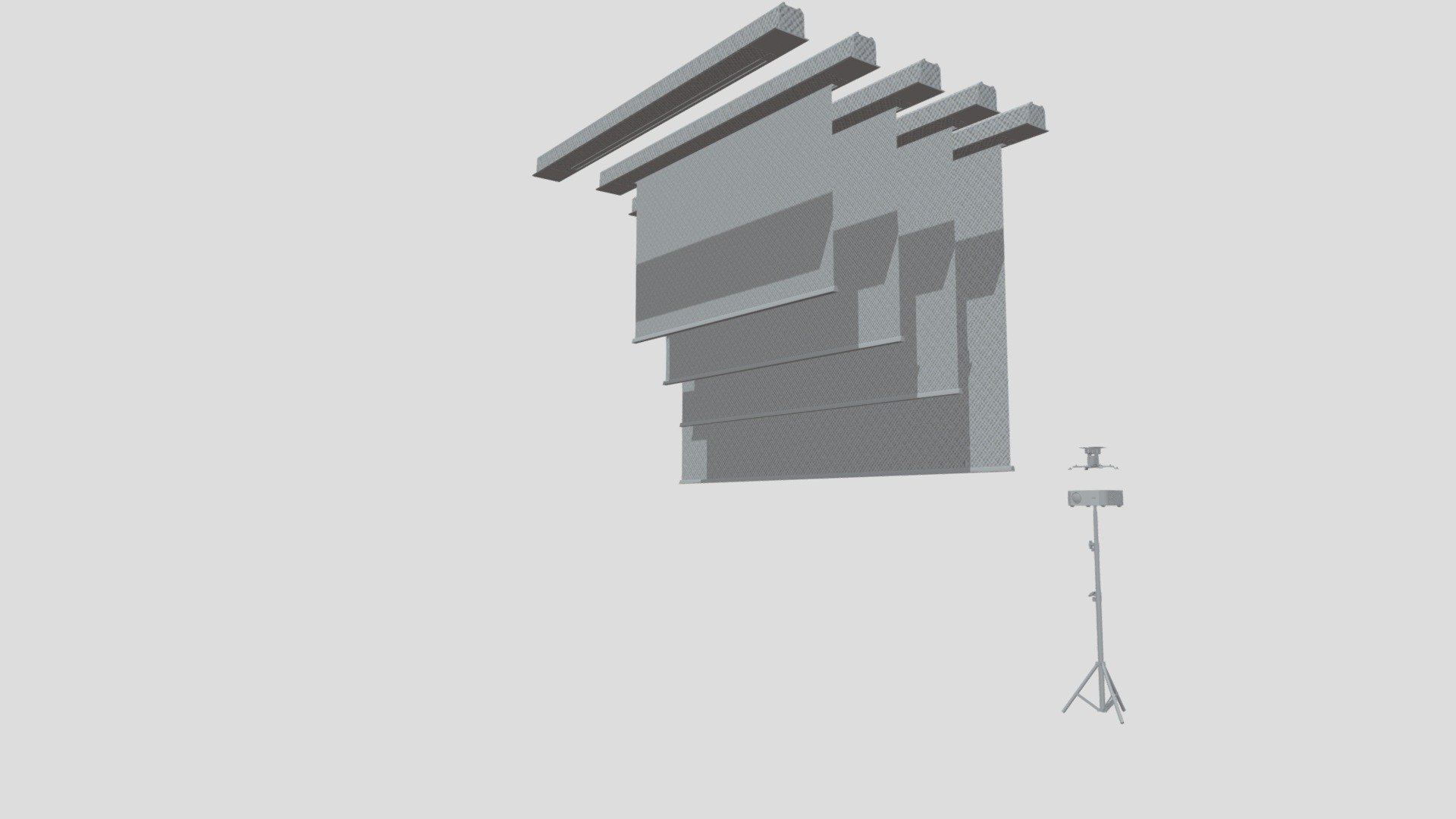 projector and projection screens - Download Free 3D model by ...