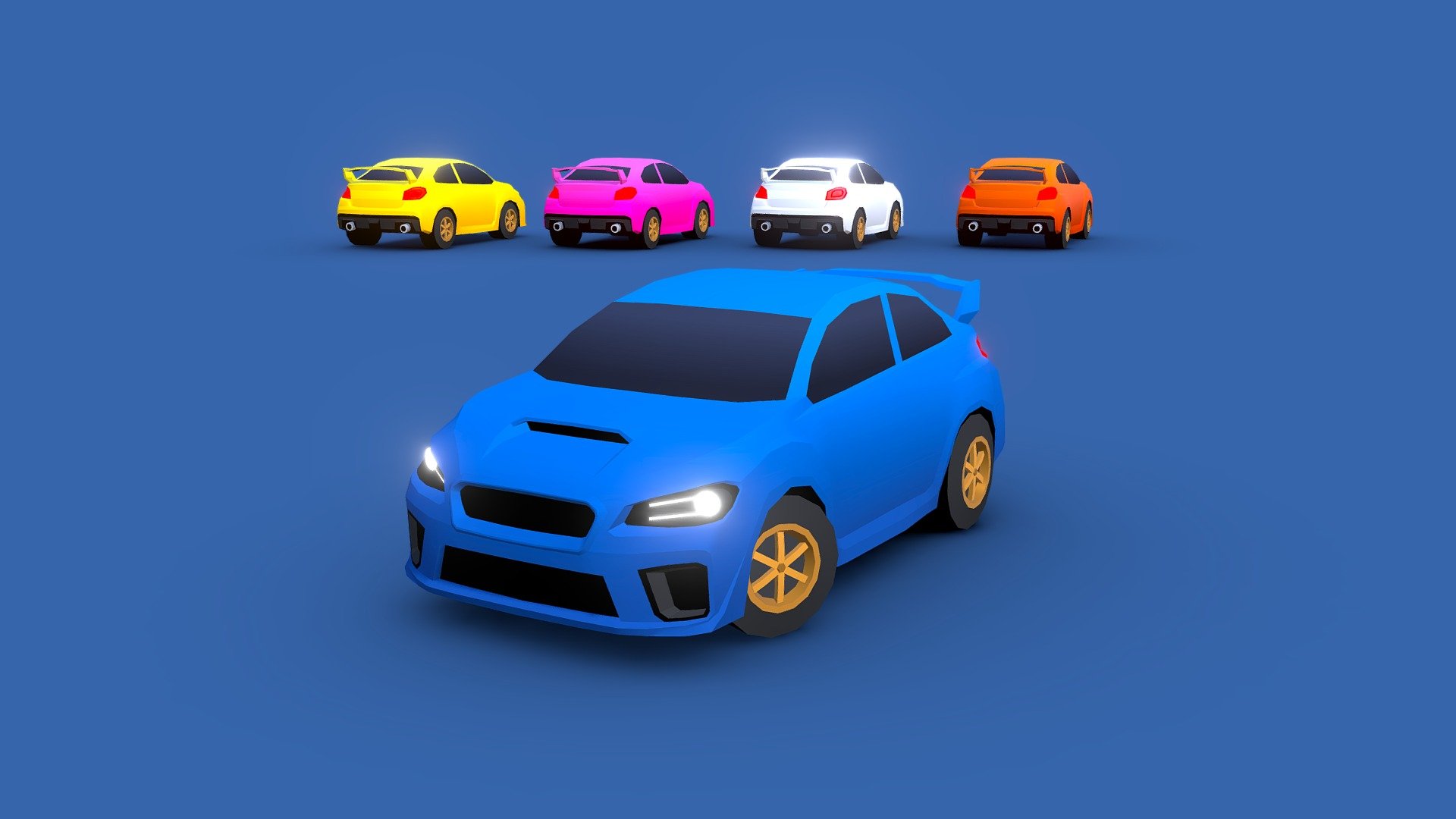 Cartoon Rally Car 2016 - Buy Royalty Free 3D model by SunsetStudio ...