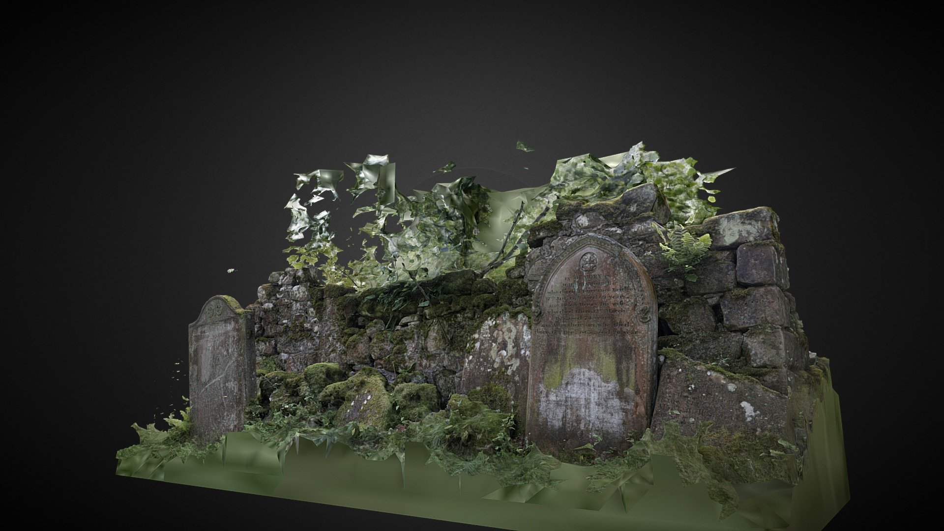 Garvald Church (Ruins) & Cemetery, Kirkmichael - Download Free 3D model ...