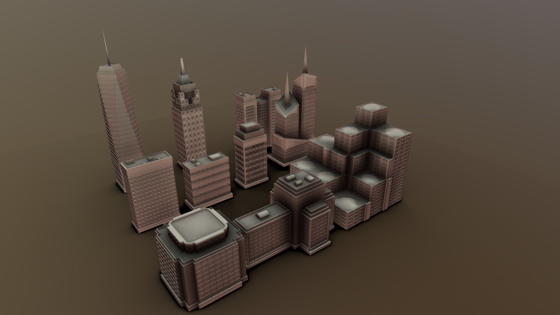 Buildings Collection 5 STL 3d Print - Buy Royalty Free 3D model by ...