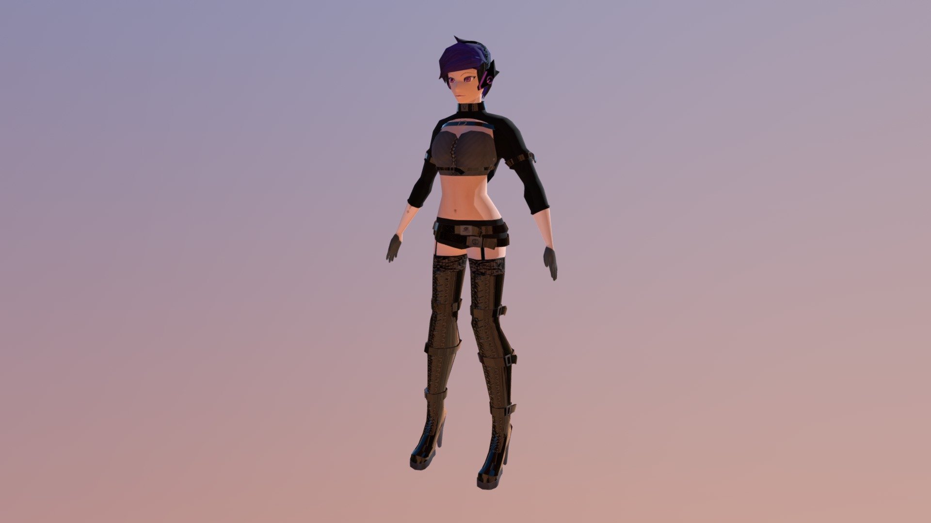 Female Character Lowpoly - 3D model by kitDD [f686436] - Sketchfab