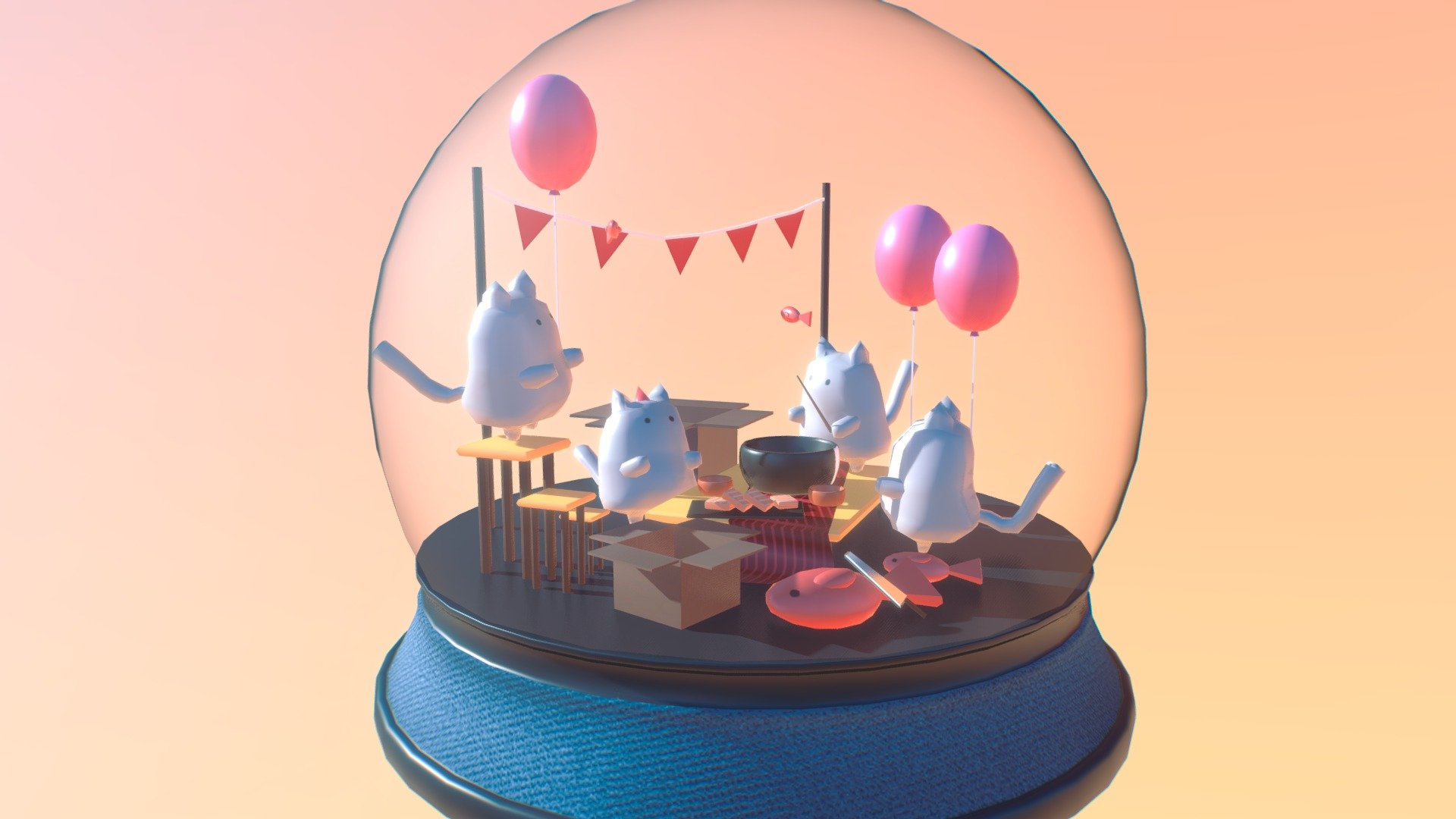 Birthday Party - 3D model by leralim [f688956] - Sketchfab