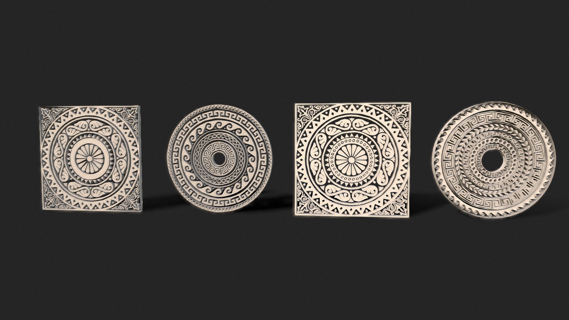 ancient Greek art patterns - Buy Royalty Free 3D model by Deepak_Sharma ...