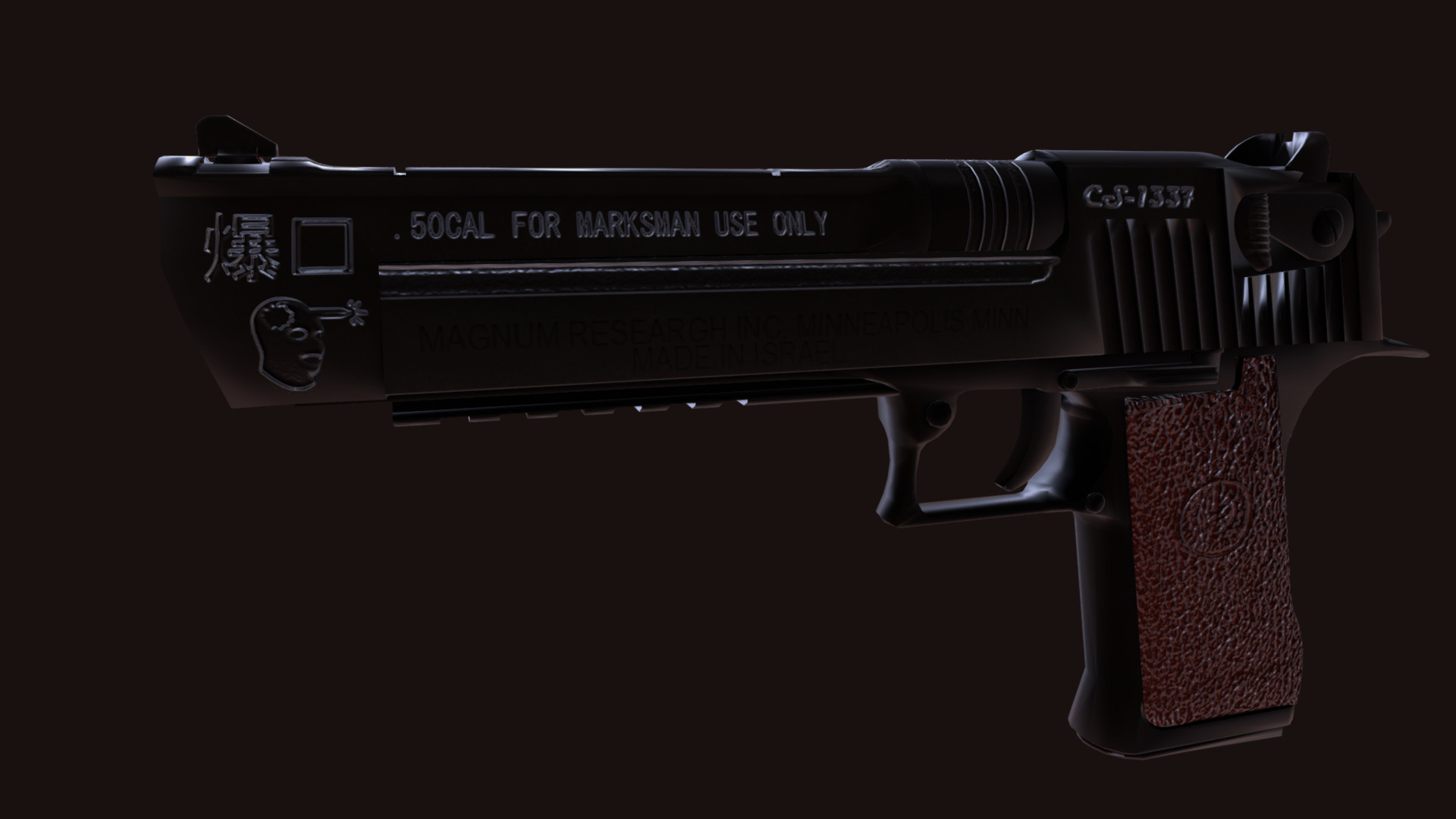 Deagle Embossed Stealth - 3D model by Corkinio [f6910dd] - Sketchfab
