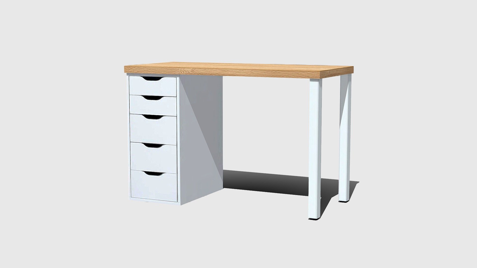 Scandi Modern Office Desk PSX Style - Download Free 3D model by ...