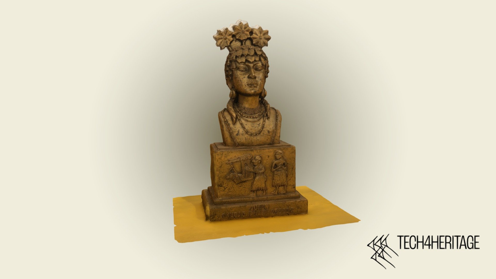 Queen Puabi replica figurine - 3D model by Tech 4 Heritage ...