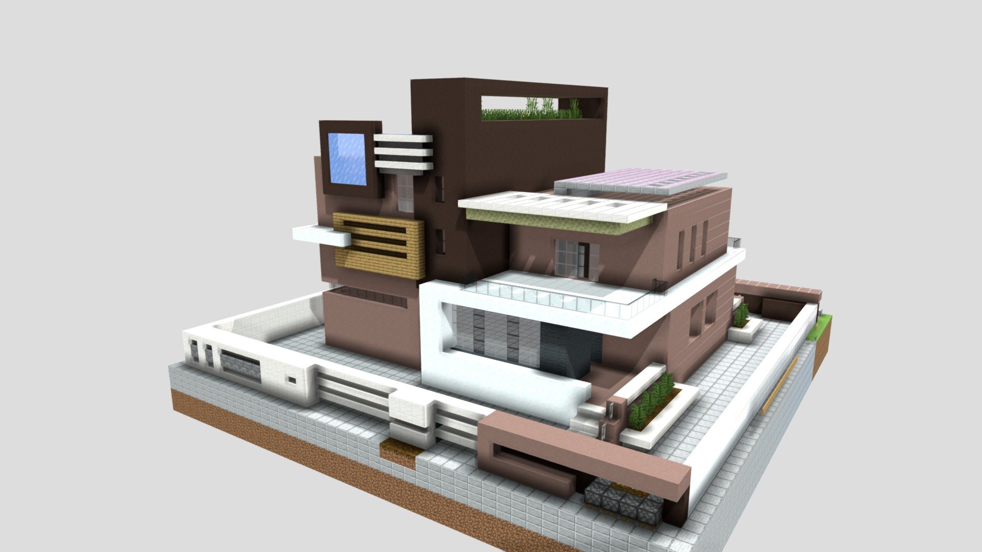 Minecraft Modern House - Download Free 3D model by jar (@jar9th) [f697bea] - Sketchfab