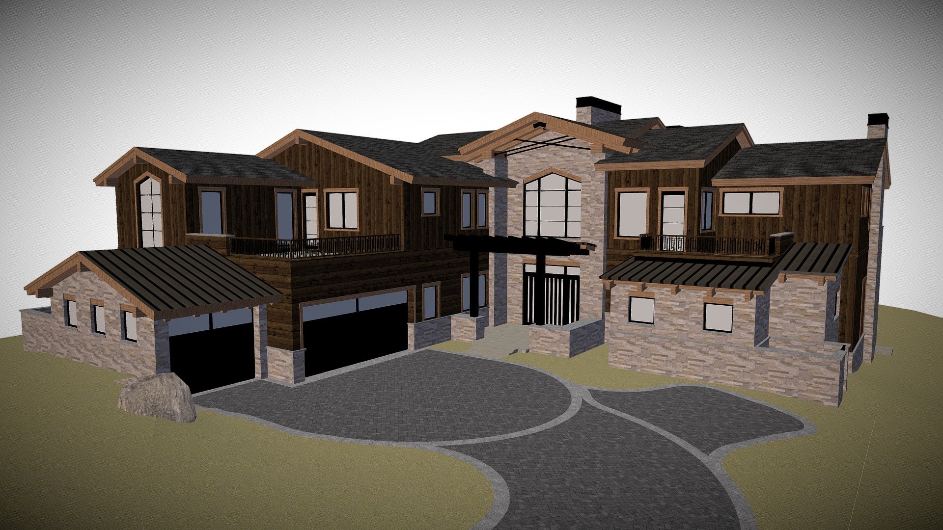Sparacino Residence - 3D model by Jessica Hutchison-Rough ...