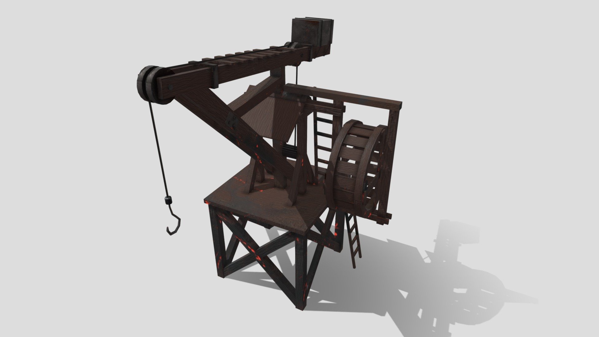 Wooden Cinder Crane - 3D model by Zepoze [f69b524] - Sketchfab