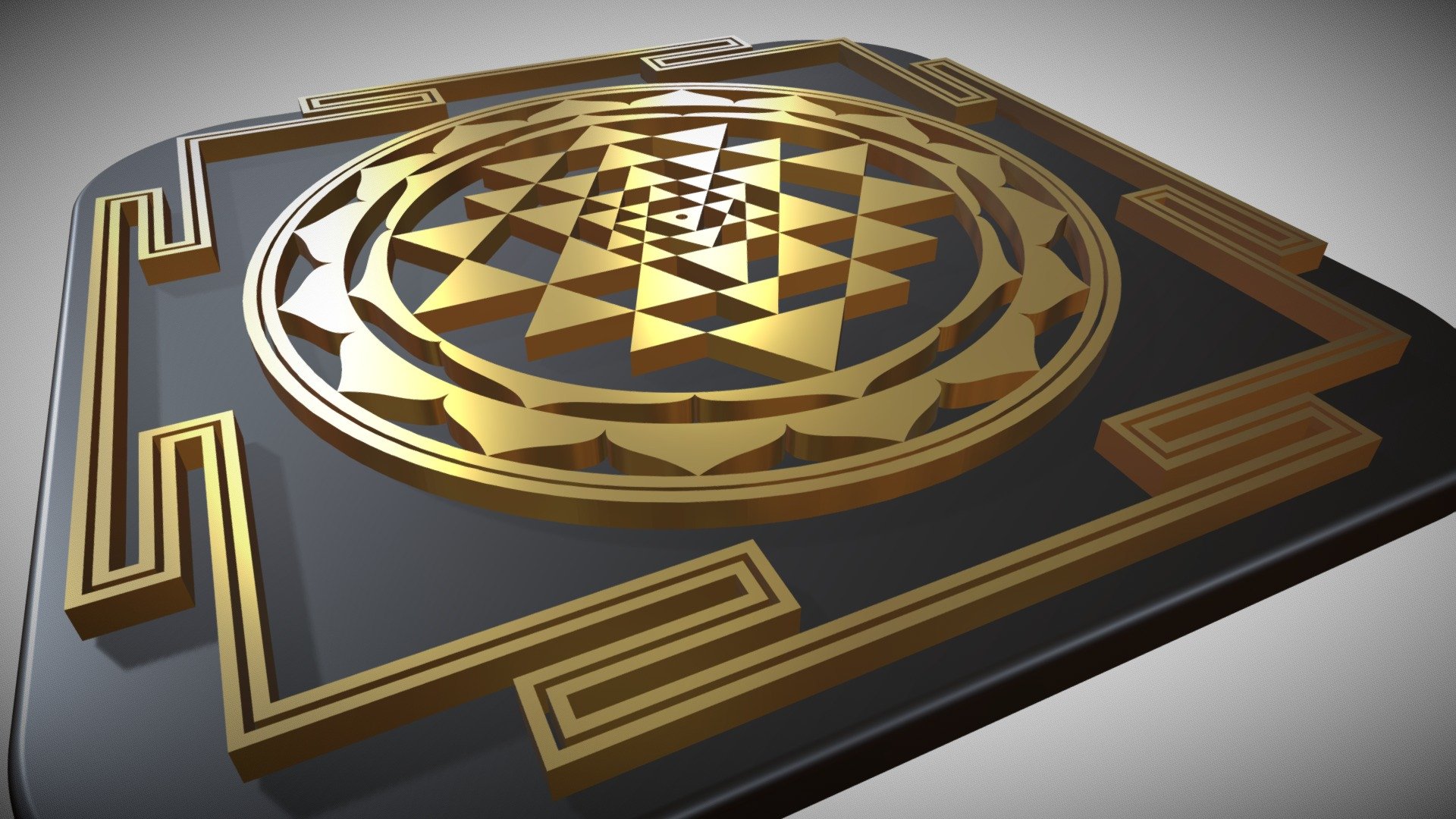 Shri Yantra high detail 3D model - Buy Royalty Free 3D model by ...