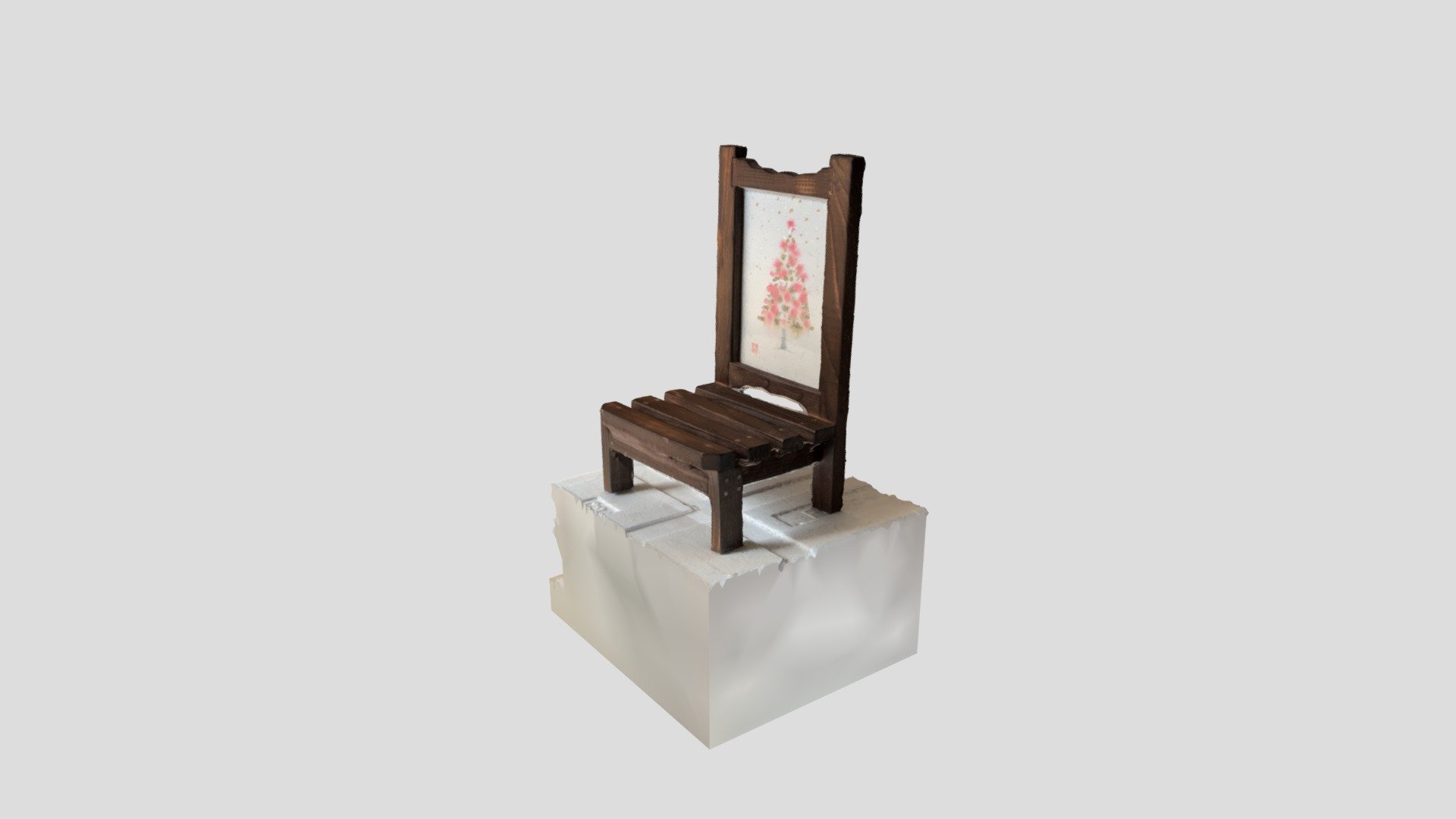 Miniature chair - 3D model by flhr06blue [f6a281f] - Sketchfab
