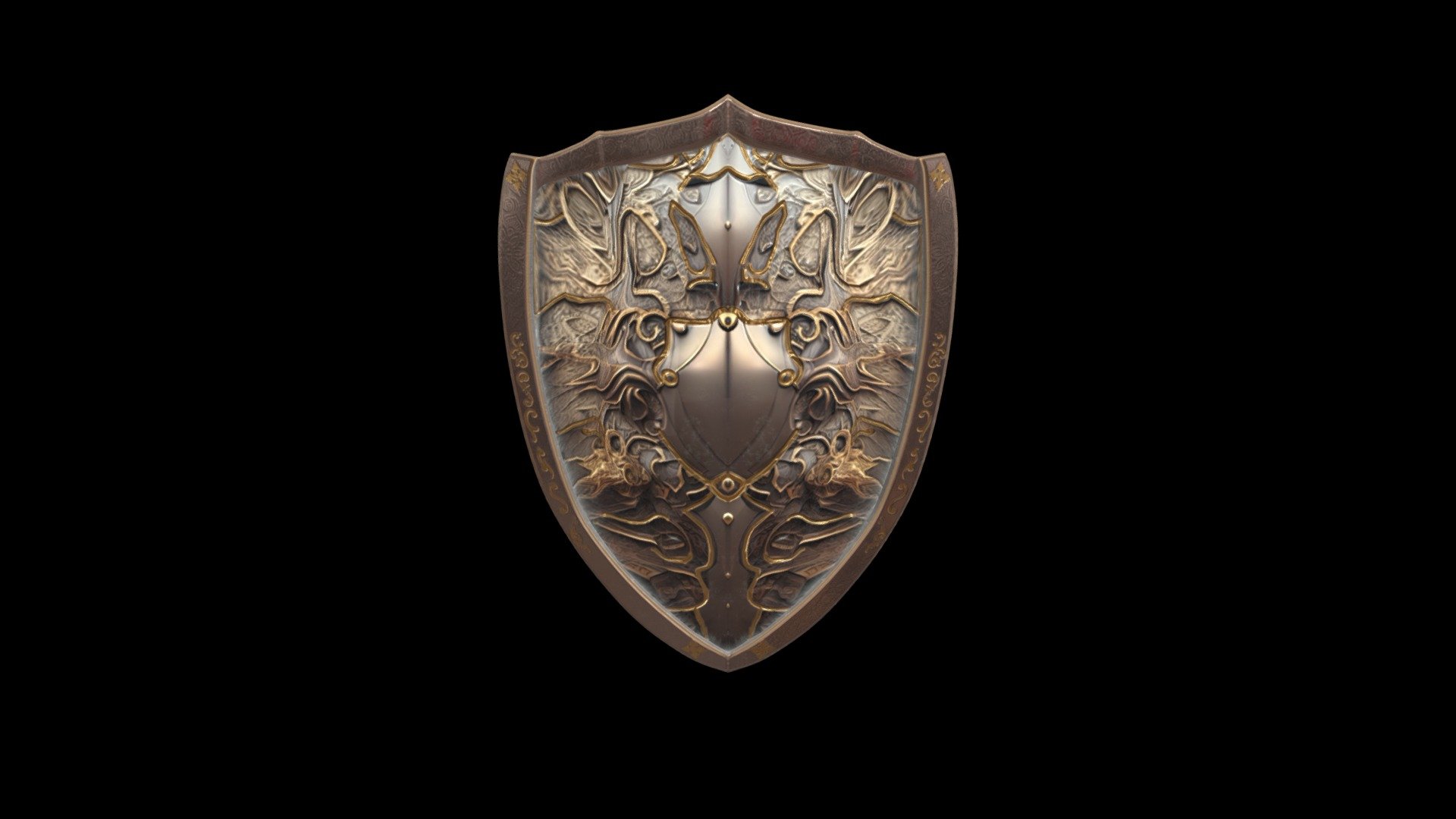 Gold Shield - Download Free 3D model by zver.3d (@zver3dx) [f6a4b81 ...