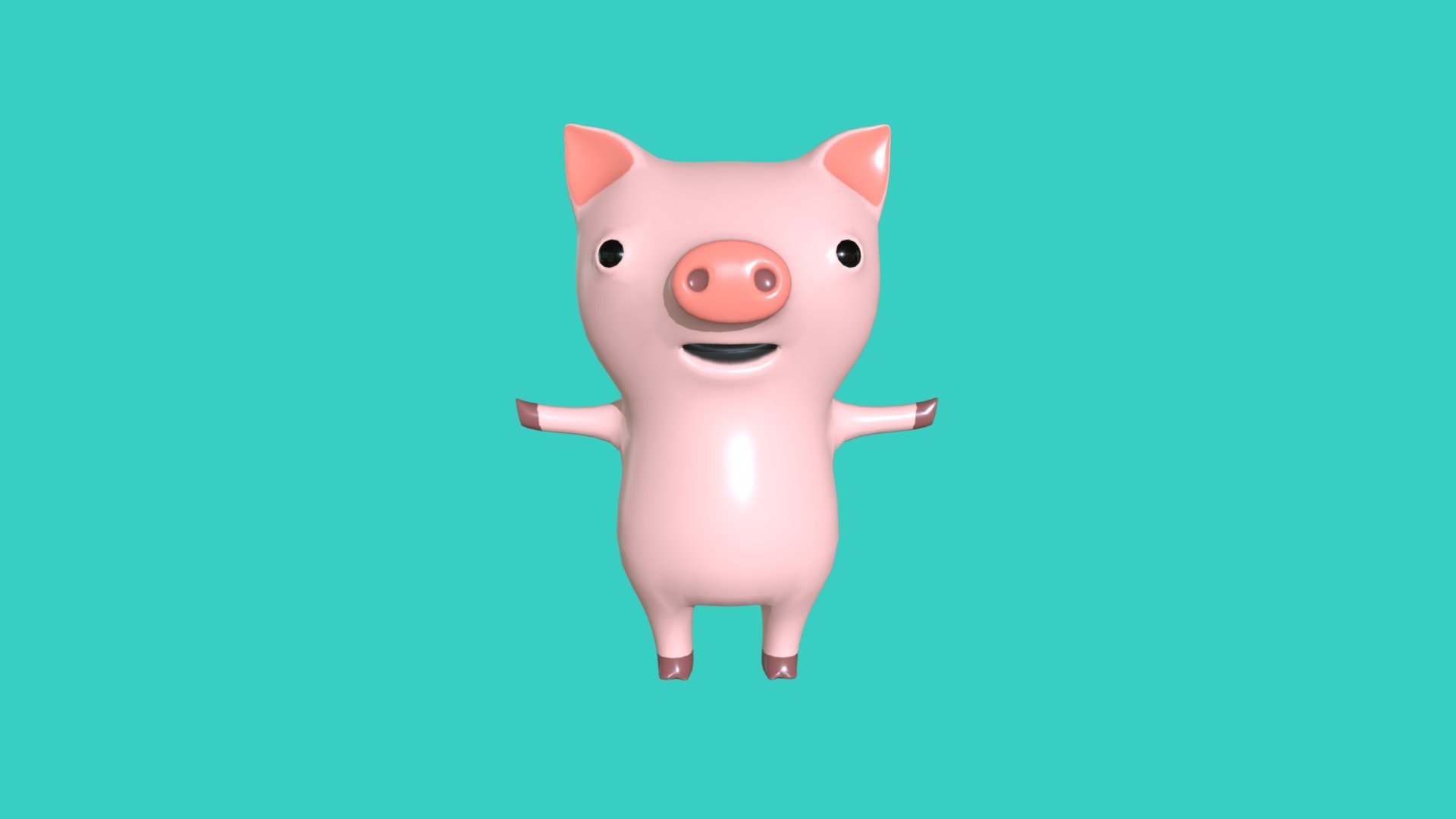 Cute little pig - 3D model by rodlac [f6a55bd] - Sketchfab