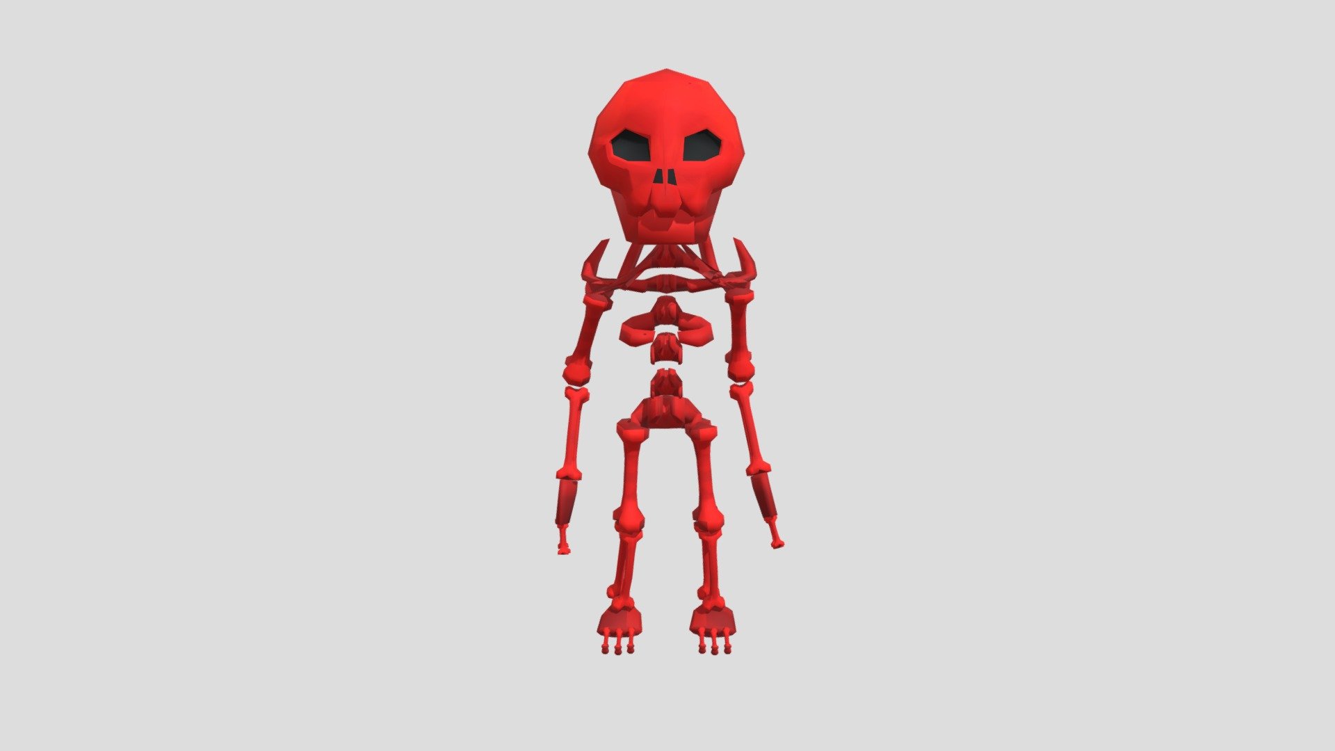 Amazing Red Skeleton! - Download Free 3D model by ROB 3D (@Robertcucui2 ...