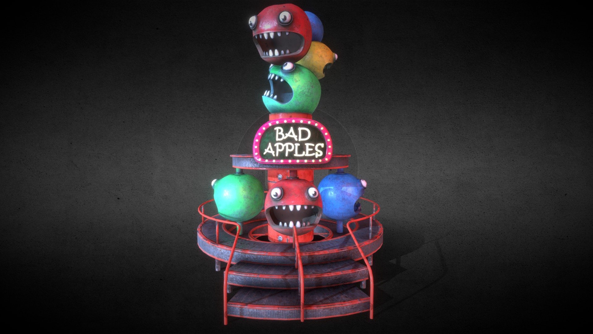 Bad Apples | Amusement Park Ride 01 - 3D model by CleanCraft3D ...