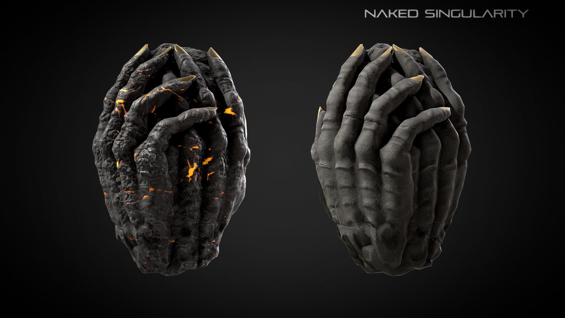 Demon hand shield | Medieval dark fantasy weapon - Buy Royalty Free 3D model by Naked ...