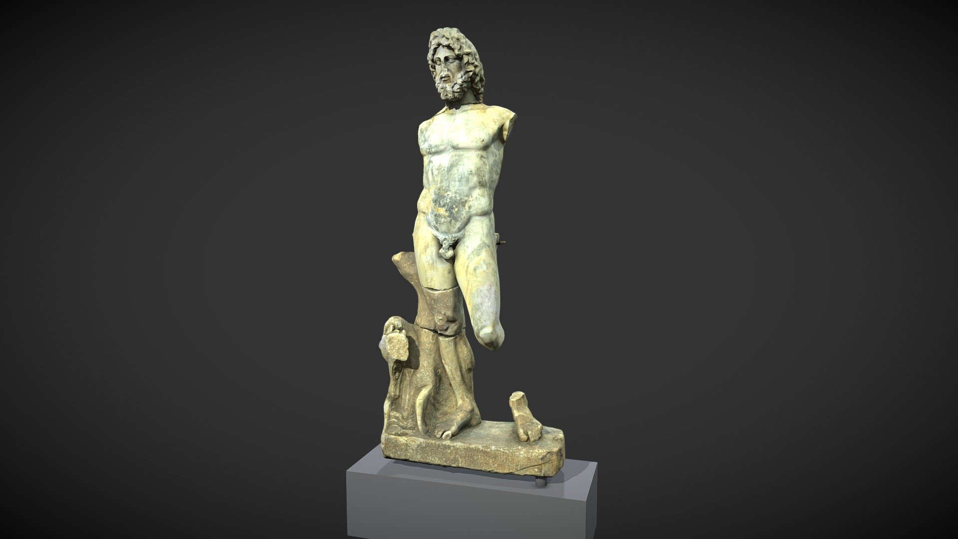 Statue of Neptune - 3D model by Musée départemental Arles antique ...