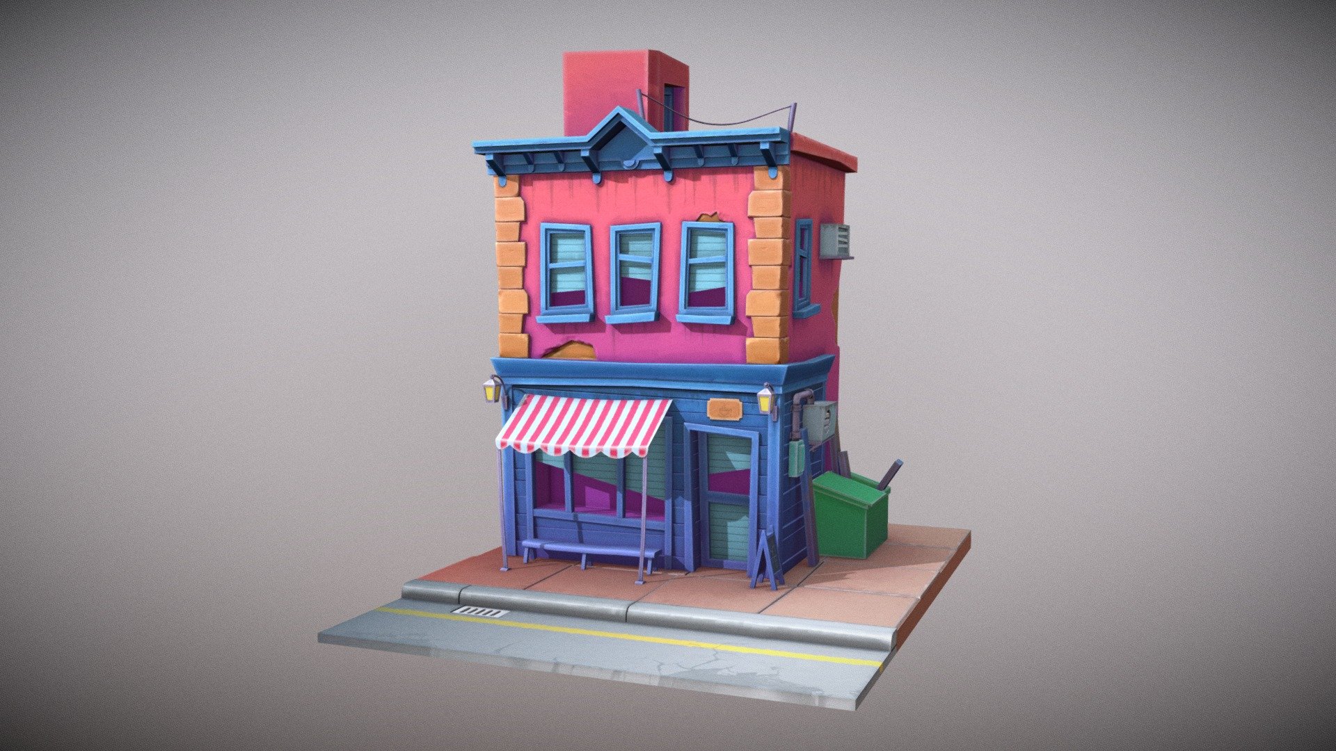 Stylized Cafe Store - 3D model by Mik Santos (@mikelkel2) [f6b3e90 ...