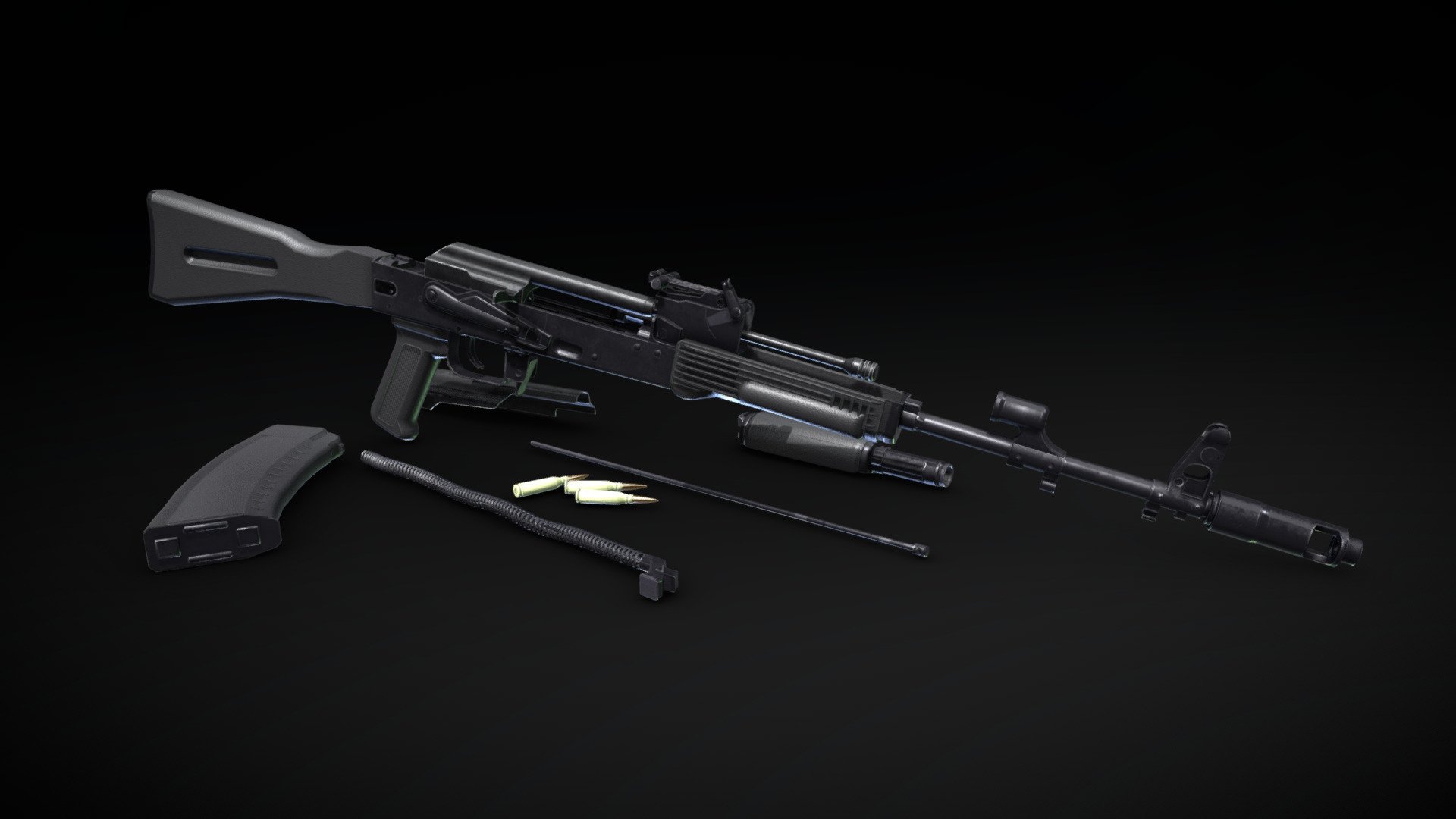 AK74M - 3D model by 3DYAROSLAV2 [f6b764e] - Sketchfab