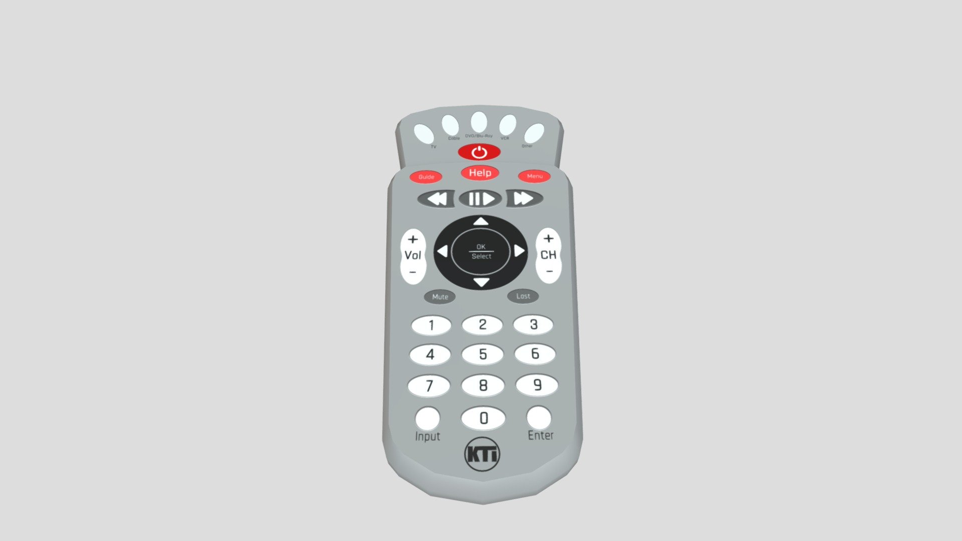 Universal TV Remote Control - Download Free 3D model by Jeff Kratzer ...