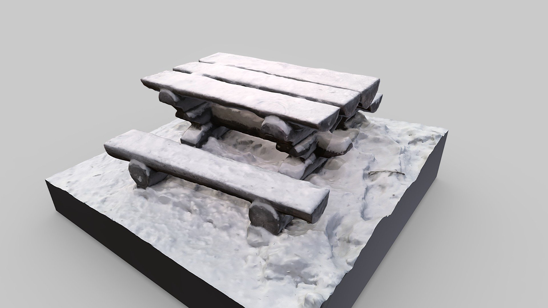 Snowy Bench - Buy Royalty Free 3D model by artfletch [f6b9a09 ...