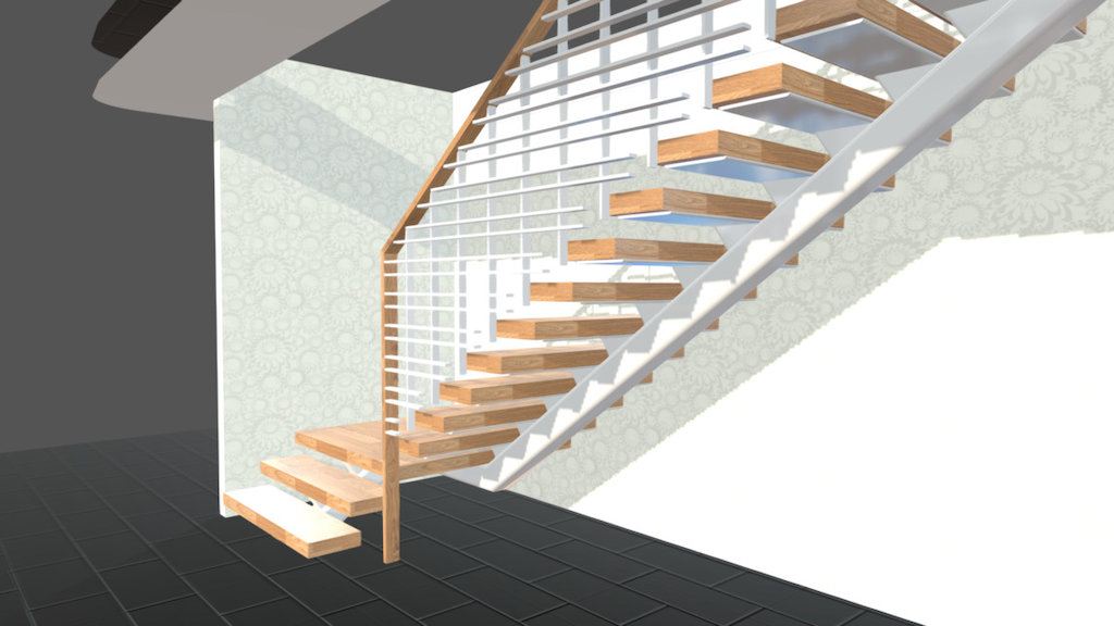 Metal Horizontal Slots - 3D model by 3D Software for Stair Design and ...